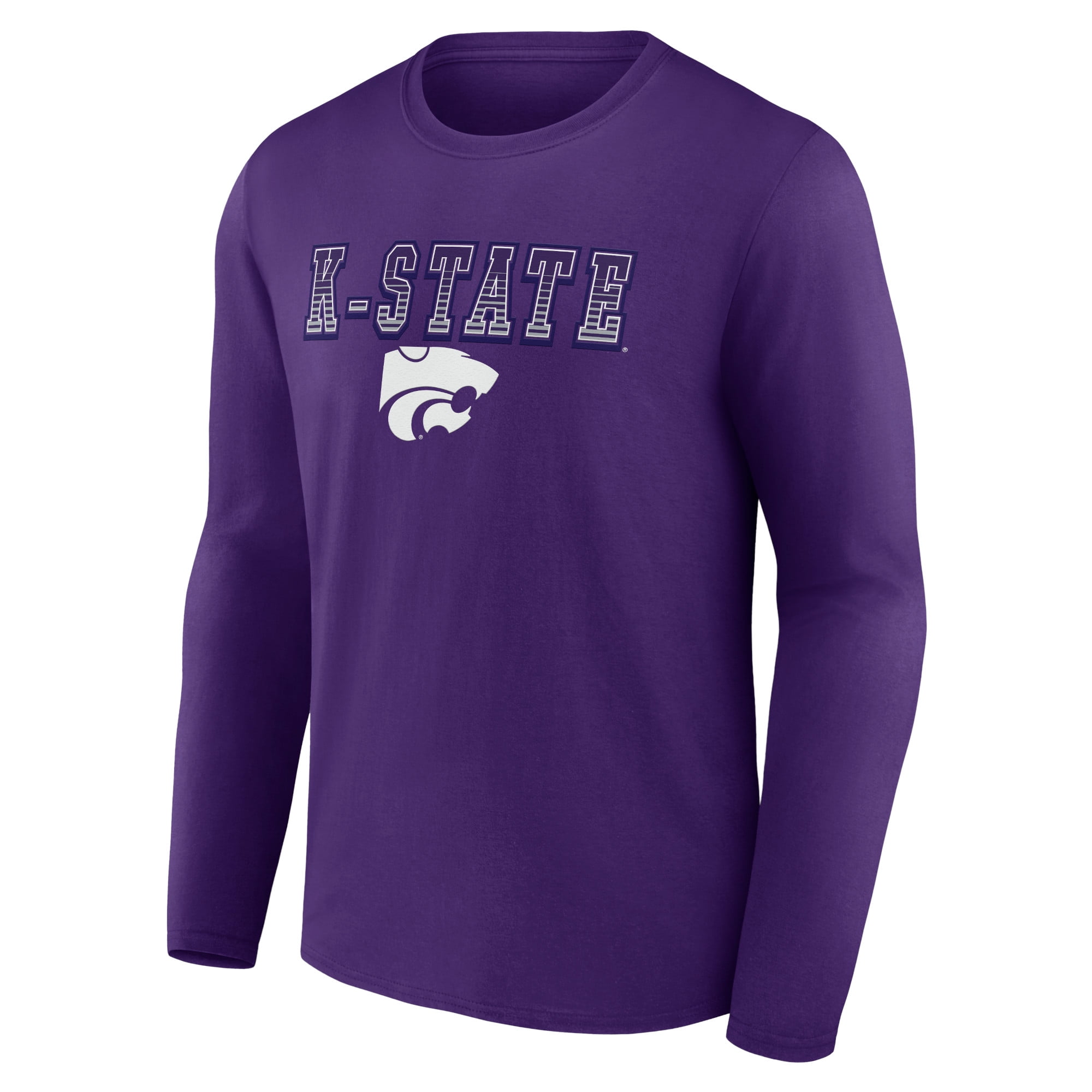 Collegiate KANSAS ST Men's Primary Color Long Sleeve Cotton Crew Tee ...