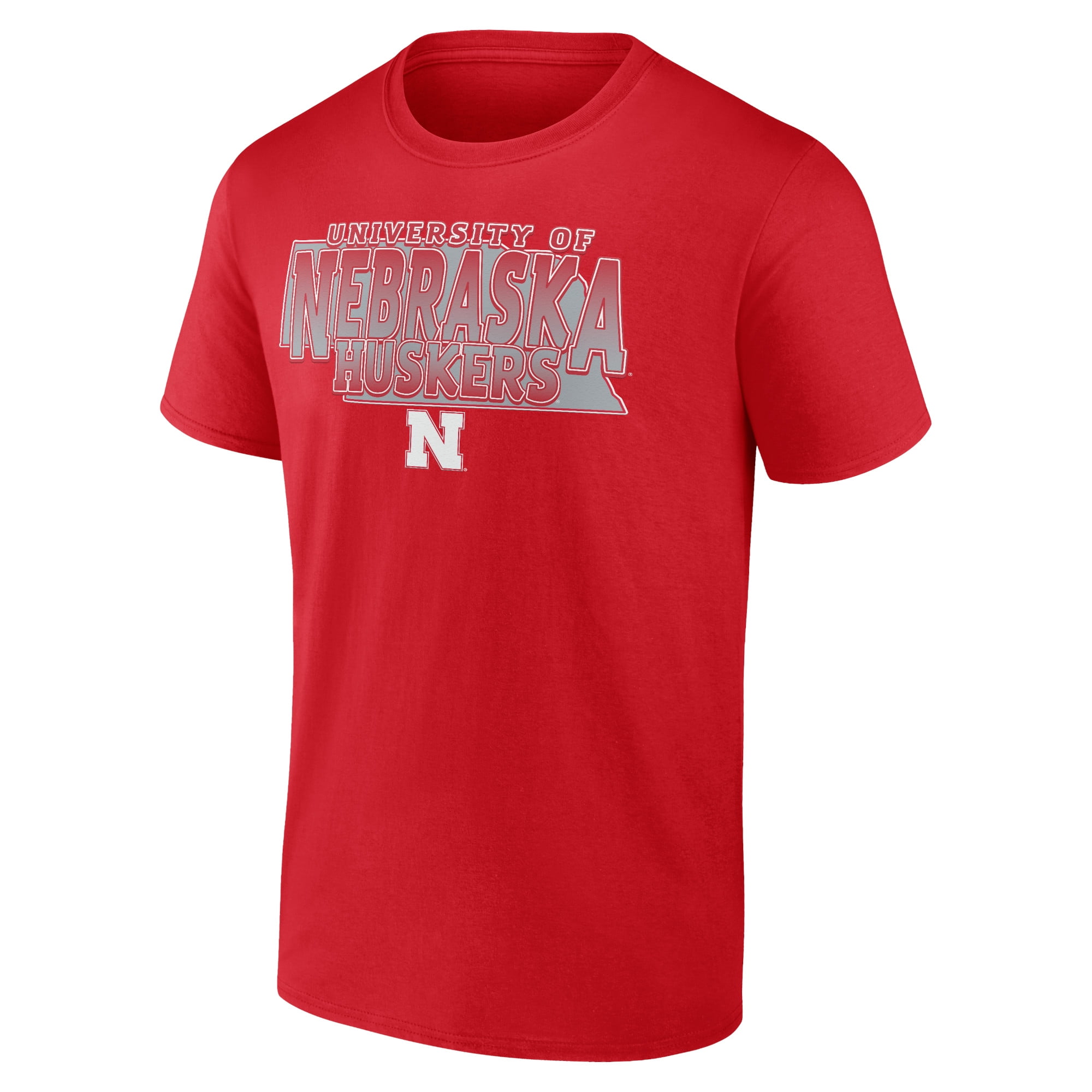Collegiate NEBRASKA Men's Primary Color Short Sleeve Cotton Crew Tee ...