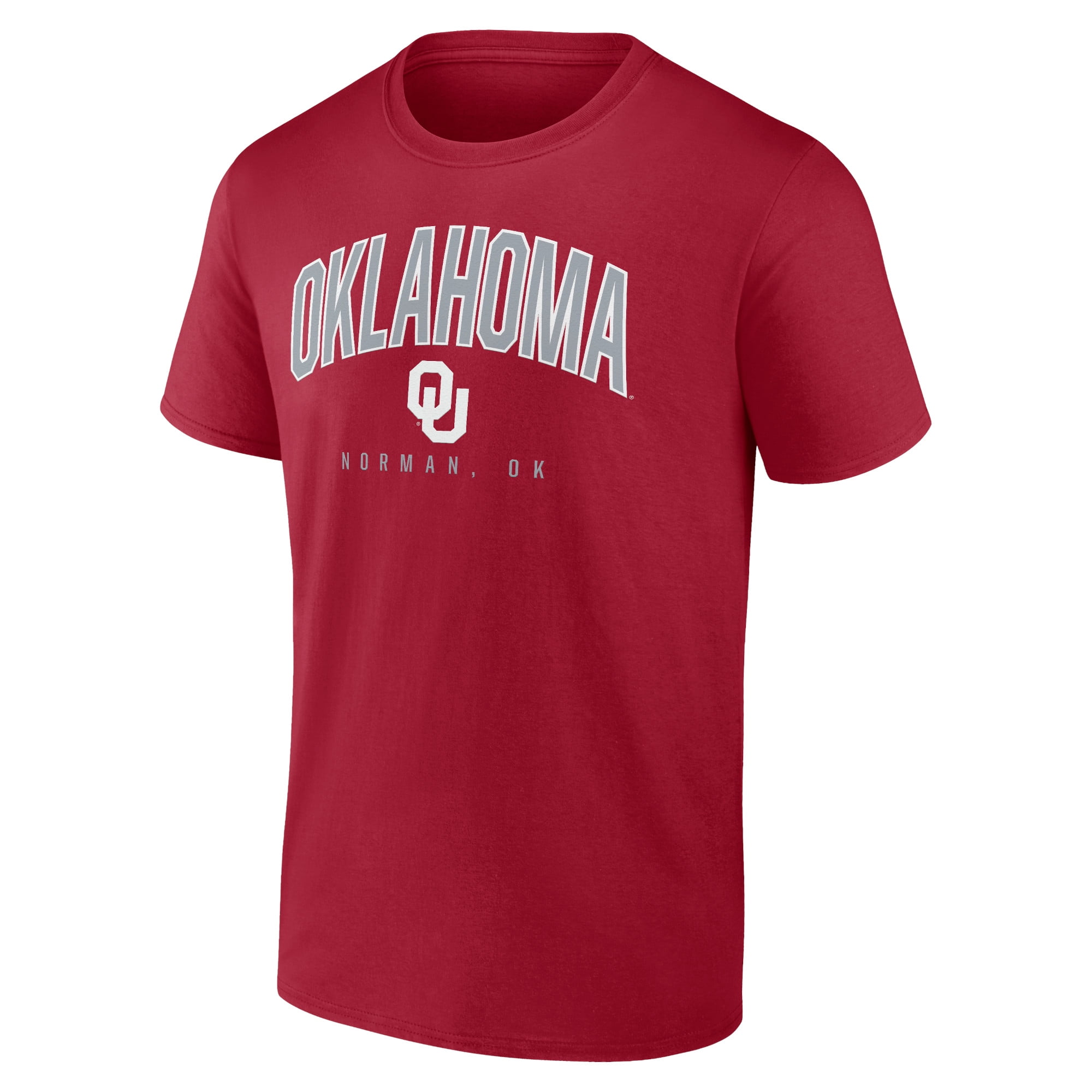 Collegiate OKLAHOMA Men's Primary Color Short Sleeve Cotton Crew Tee ...
