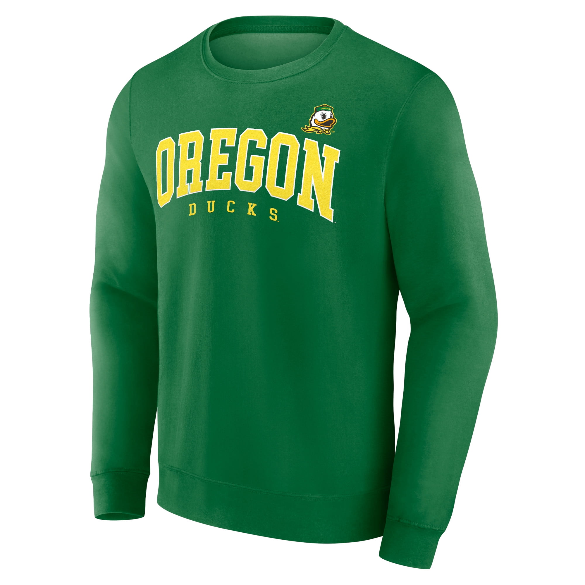 Collegiate OREGON Men's Primary Color Long Sleeve Cotton Crew Pullover ...