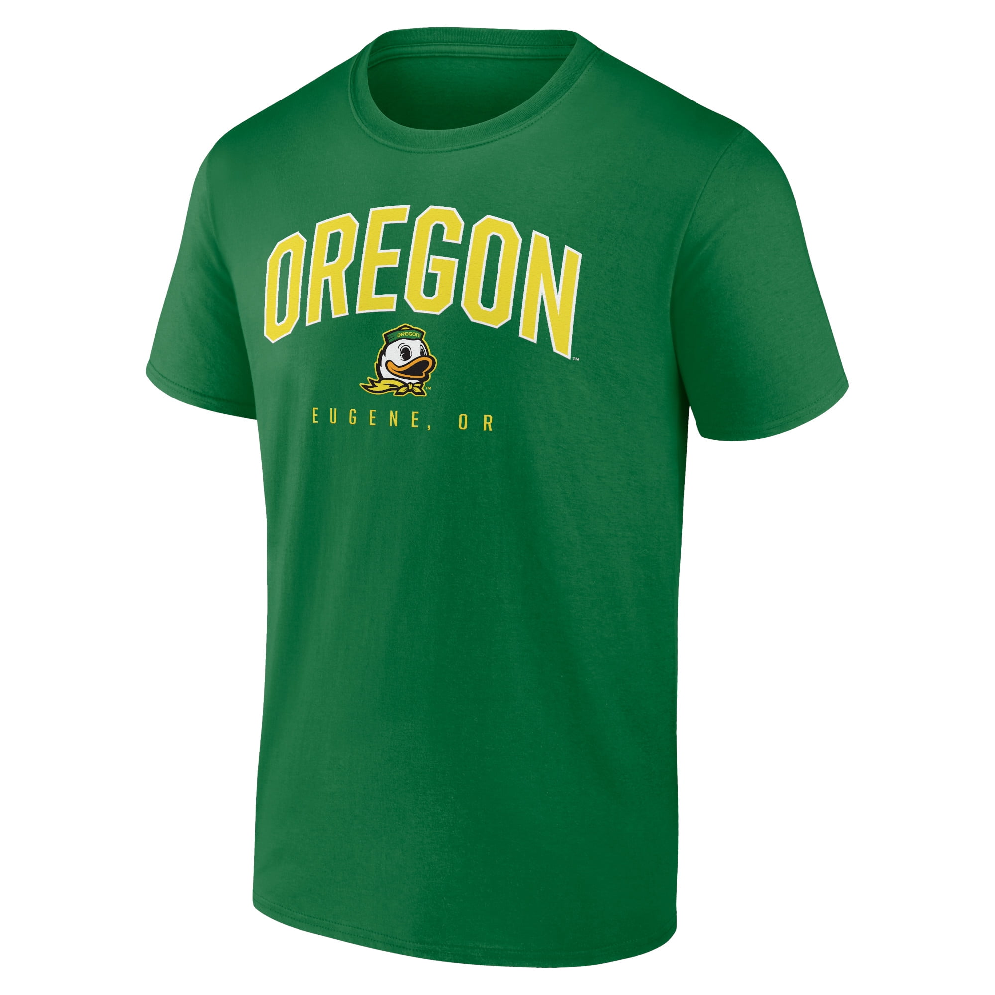 Collegiate OREGON Men's Primary Color Short Sleeve Cotton Crew Tee ...