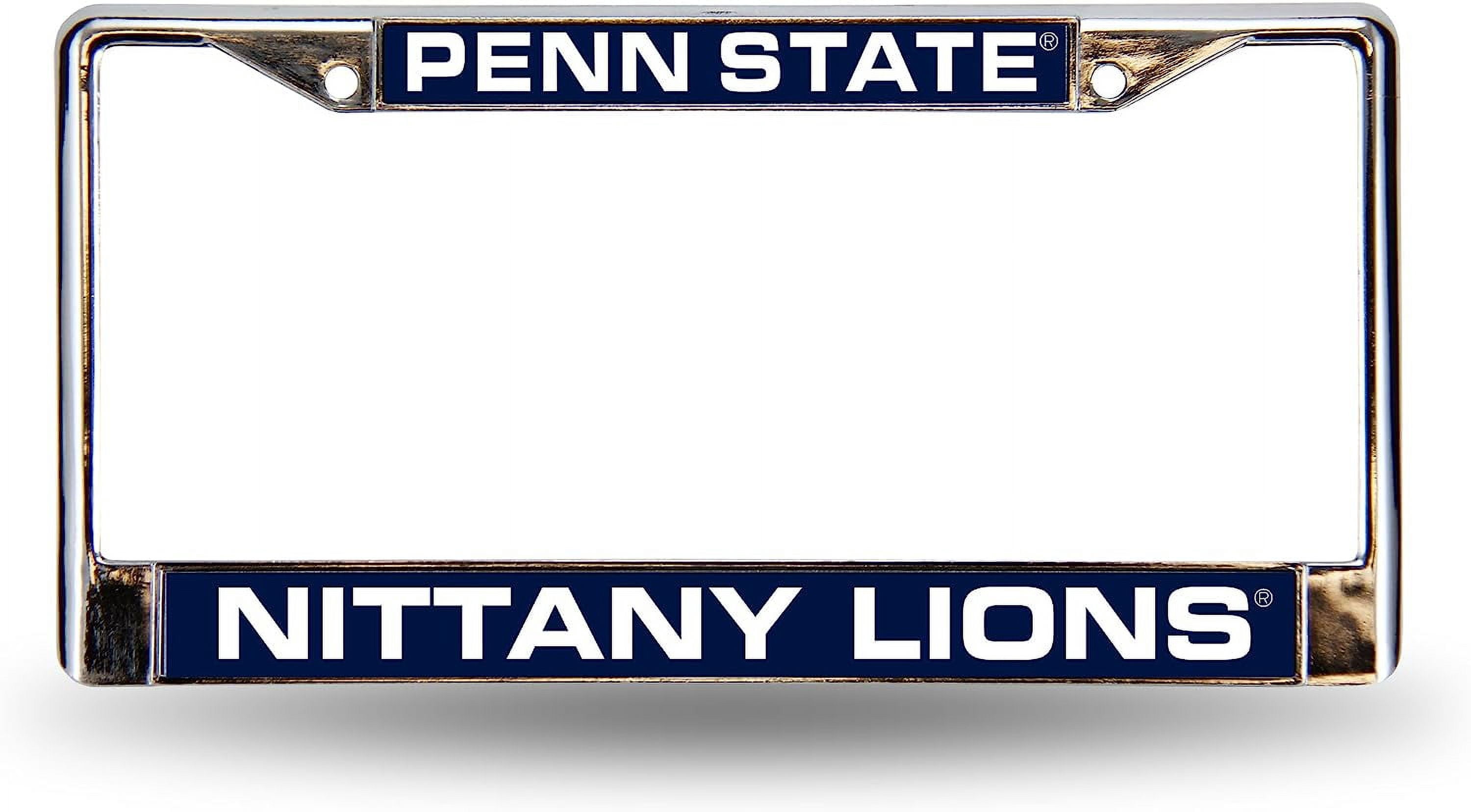 Collegiate Penn State Blue Laser Chrome Acrylic License Plate Frame ...