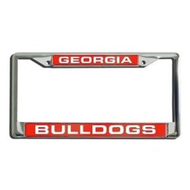 Collegiate U of Georgia Red Laser Chrome Acrylic License Plate Frame ...