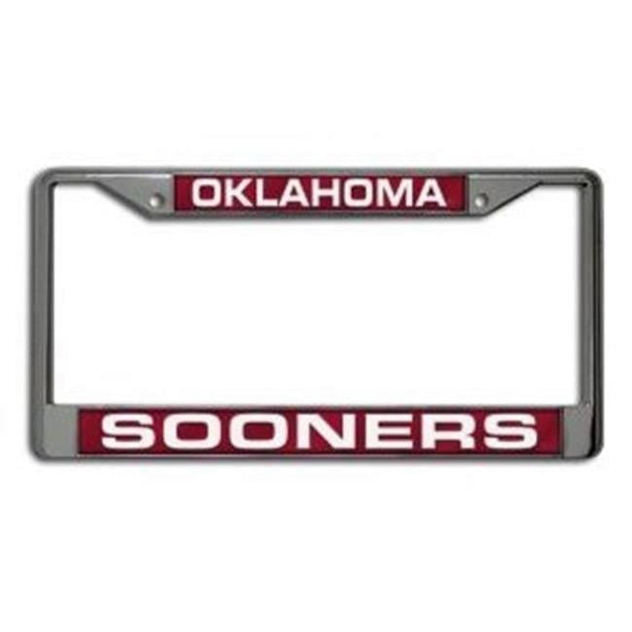 Collegiate U of Oklahoma Red Laser Chrome Acrylic License Plate Frame ...