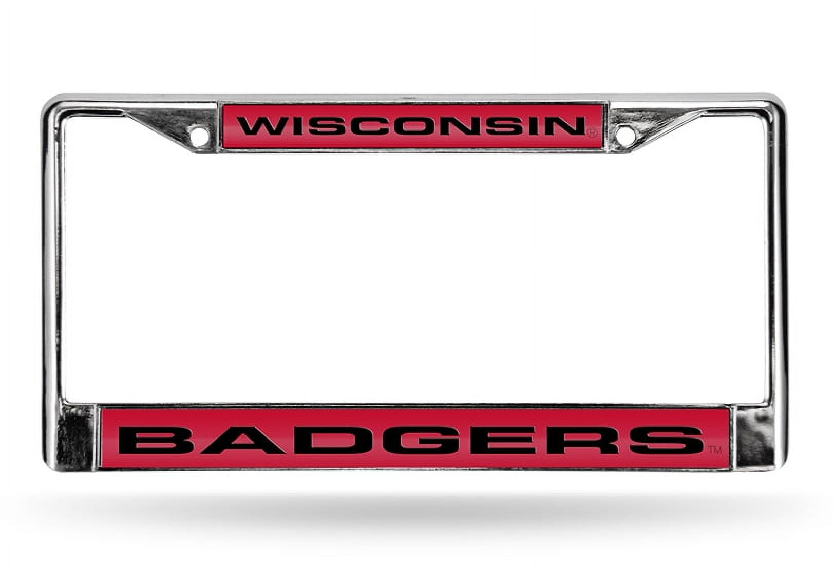 Wisconsin Badgers Laser Chrome License Plate Frame - Walmart.com