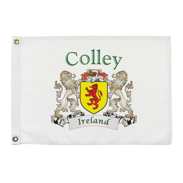 Colley Irish Coat of Arms Small White Flag - 16"x10.5" inches - Walmart.com