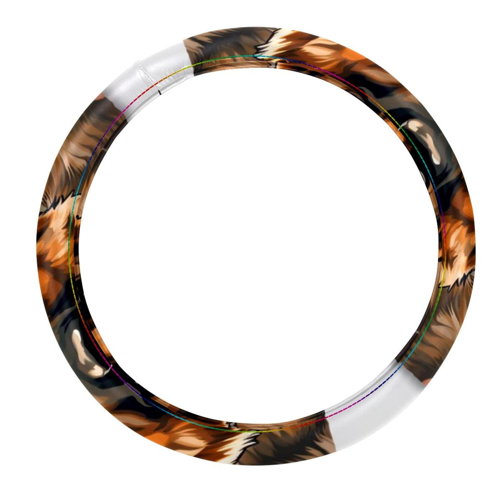 Collie 14.5 Inch Printing PVC Leather Steering Wheel Cover Car Wheel ...