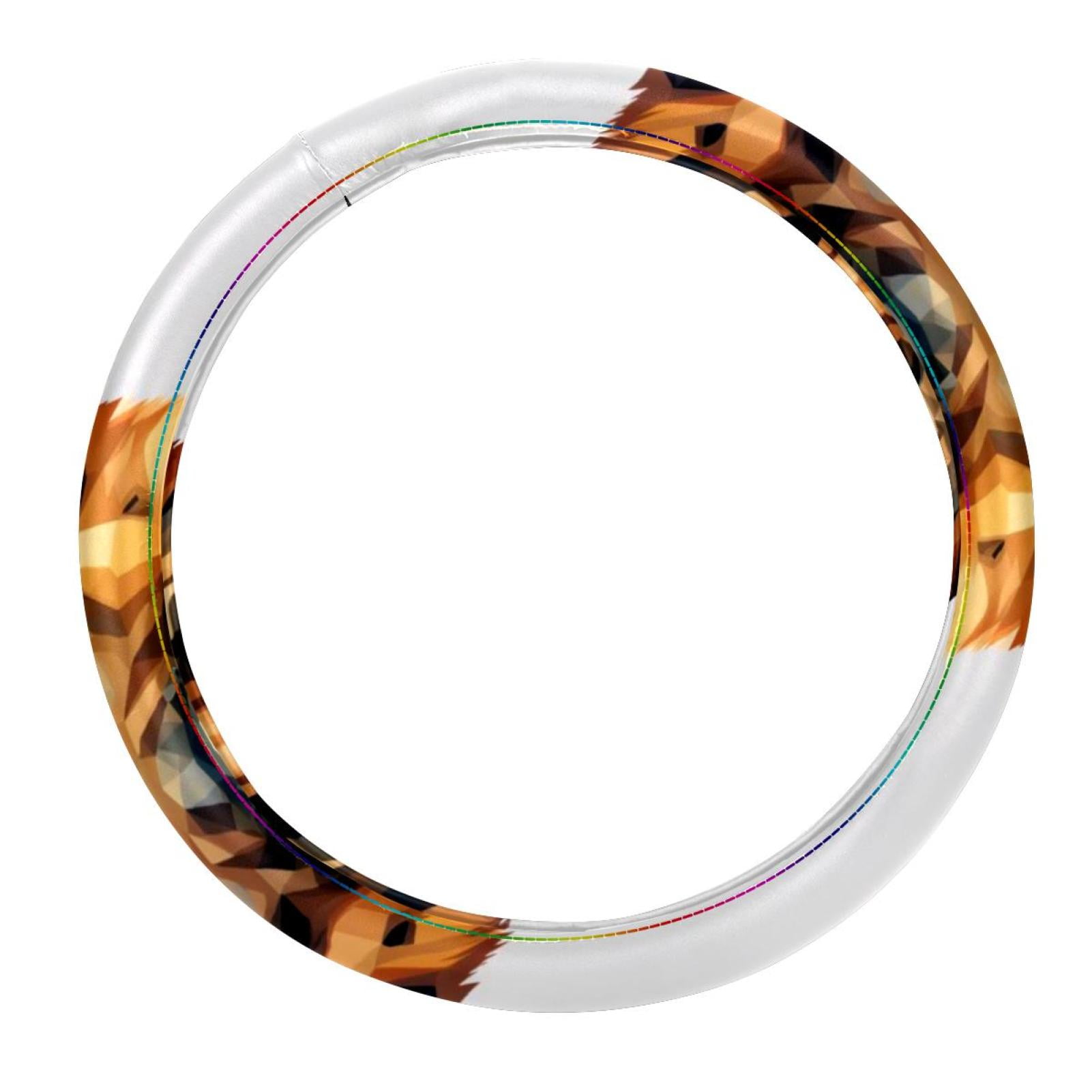 Collie 14.5 Inch Printing PVC Leather Steering Wheel Cover Car Wheel ...