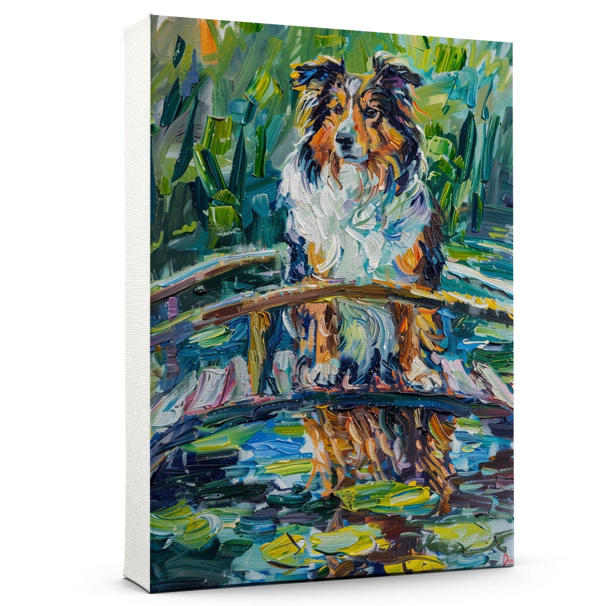 Collie Art Print Poster, Dog Canvas, Collie Wall Art Decor, Dog Art ...