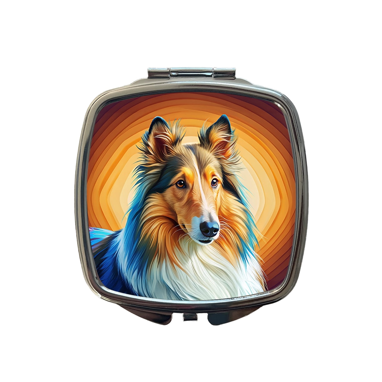 Collie Dog Pop Art Travel Makeup Handbag Purse Small Pocket Compact ...