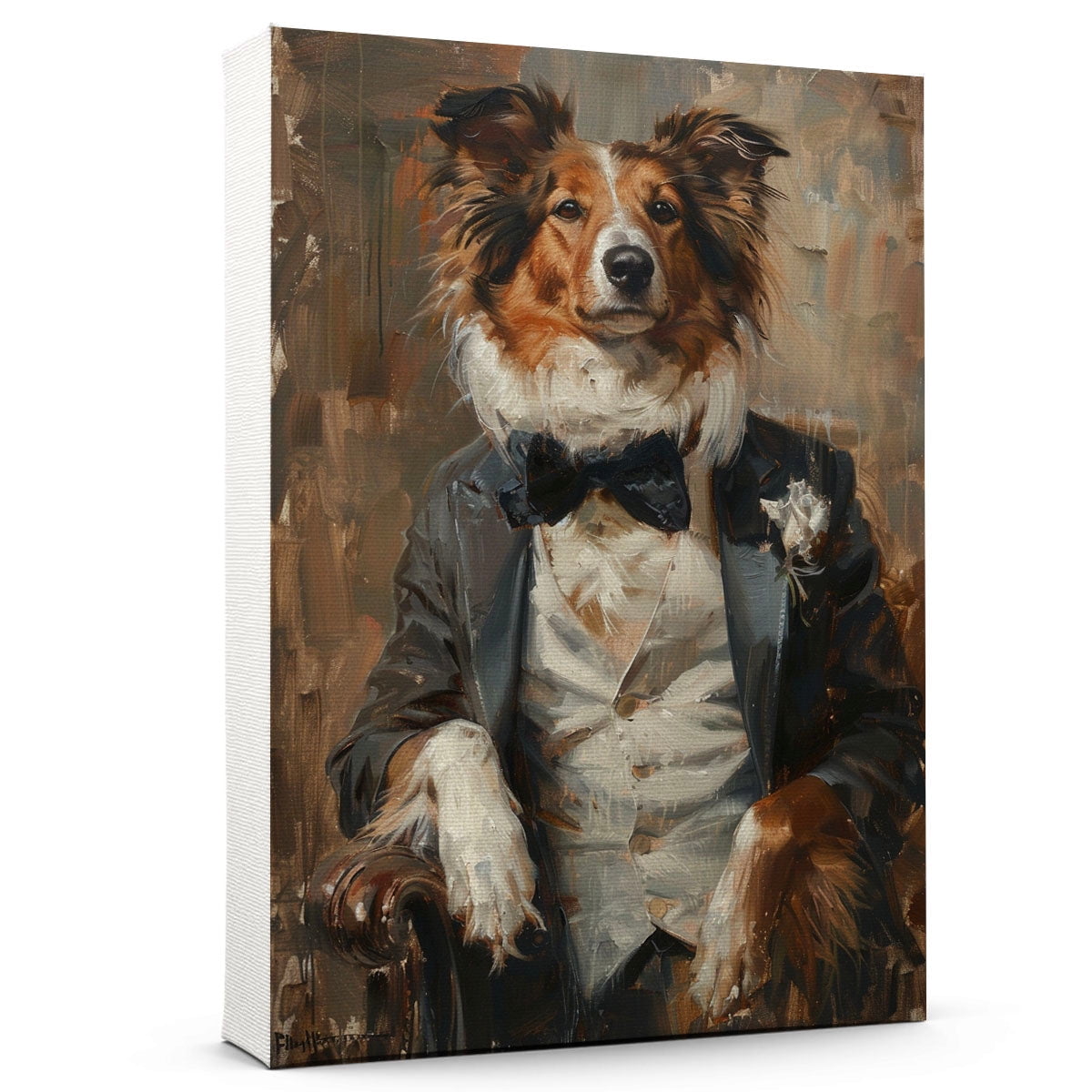 Collie Dog Wall Decor Poster Unframe, Collie Dog Canvas Frame Ready to ...