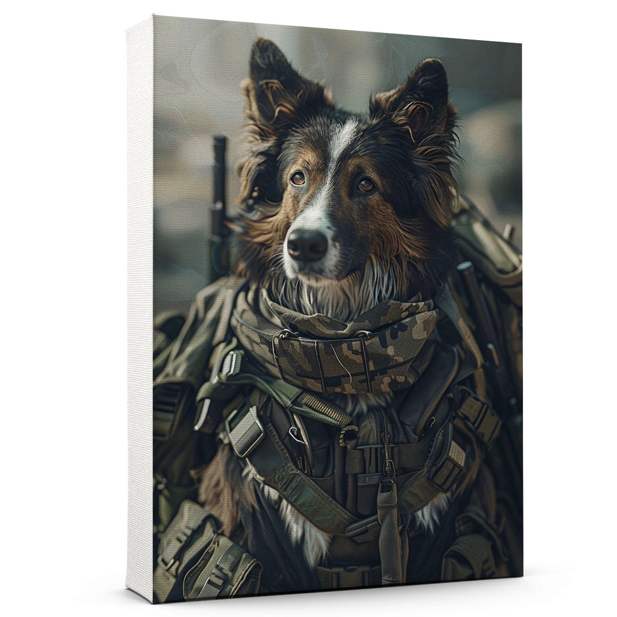 Collie Dog in a Costume Poster Unframe, Collie Dog Canvas Frame Ready ...
