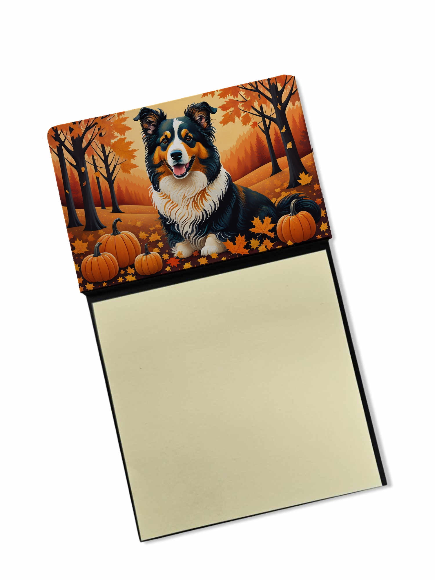 Collie Fall Sticky Note Holder 3.25 in x 5.25 in - Walmart.com