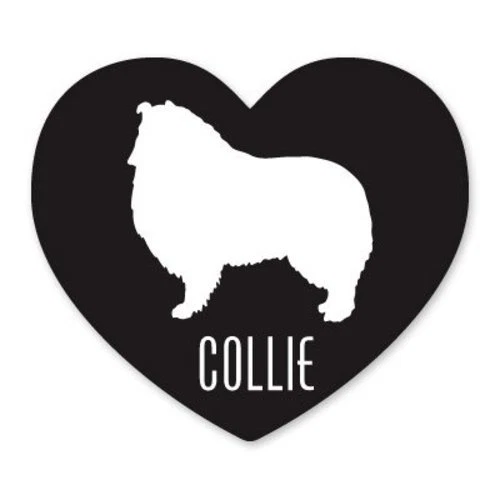 Collie Heart Car Sticker Phone Decal Water Bottle Stickers Car Decals ...