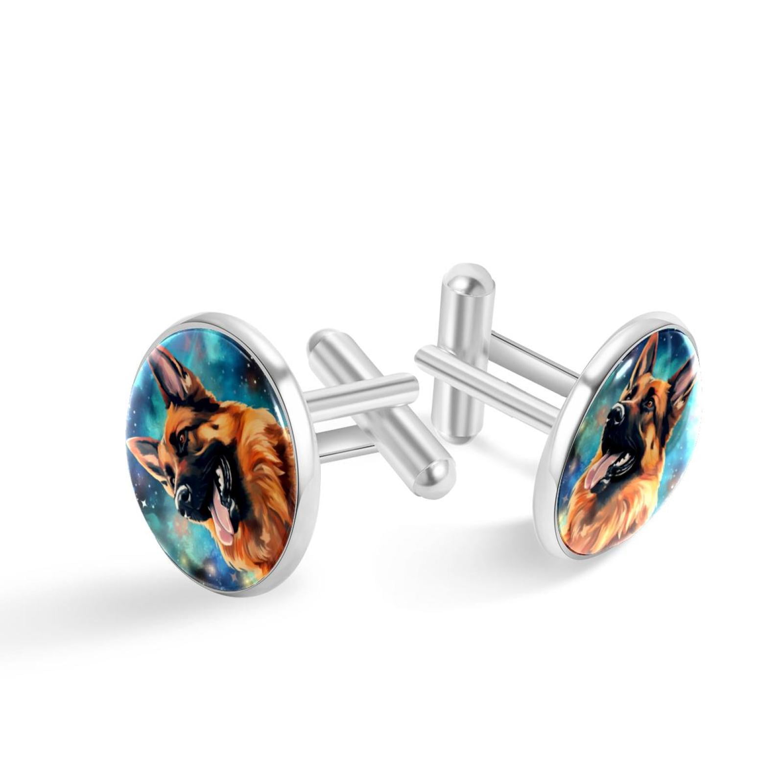 Collie Men's Stainless Steel Shirt Cufflinks Set for Formal Attire ...