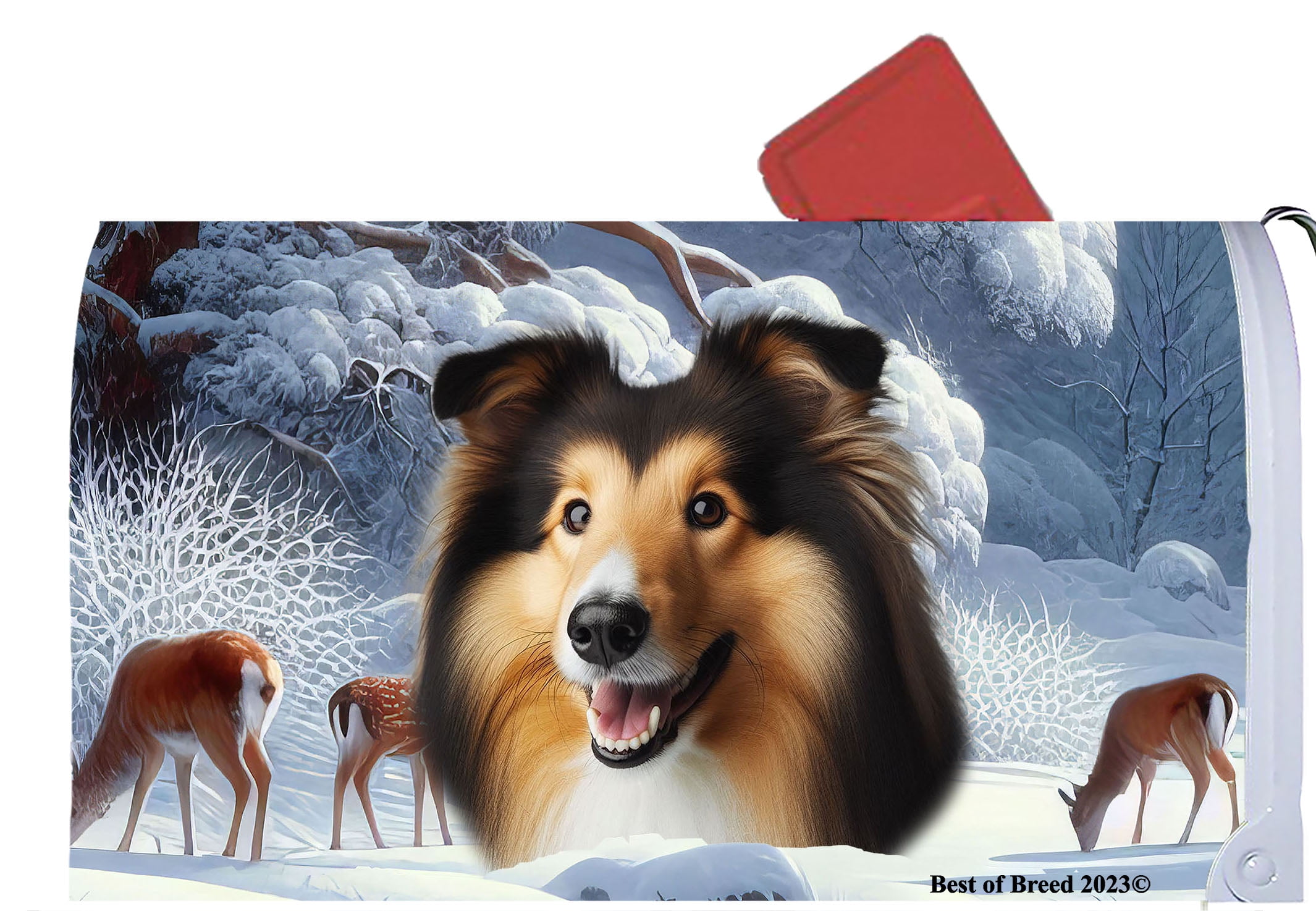 Collie Sable - Best of Breed Winter Wonderland Dog Breed Mail Box Cover ...