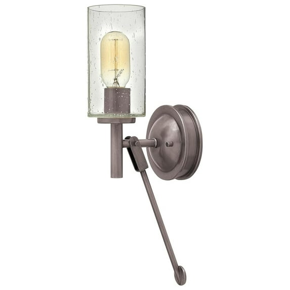 Collier 3380AN Single Light Sconce - Decorative Cast Knob, Hinges, and ...