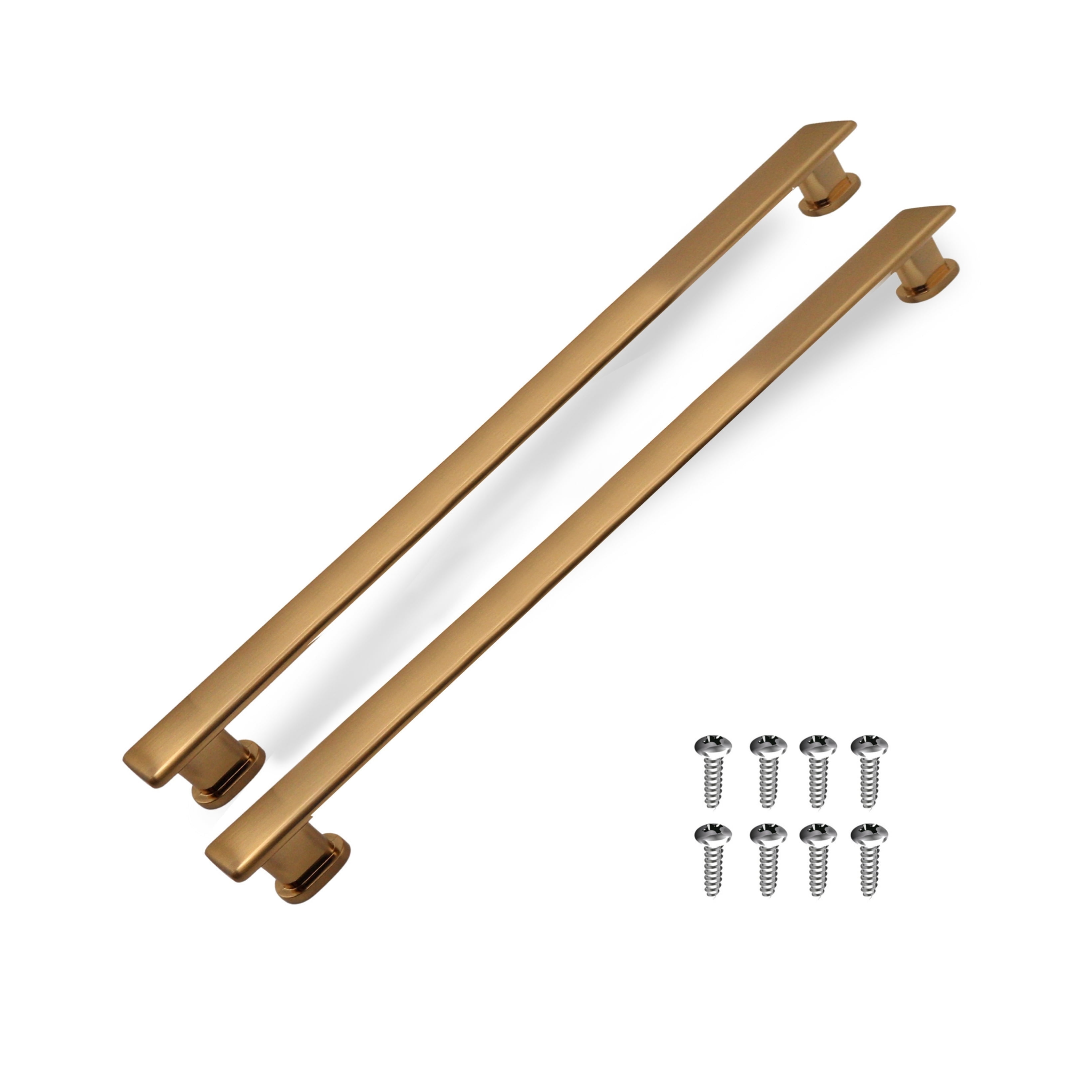 Collinets 10 Pack 19 Inch Pulls Polished Gold, Manhattan Square Cabinet ...