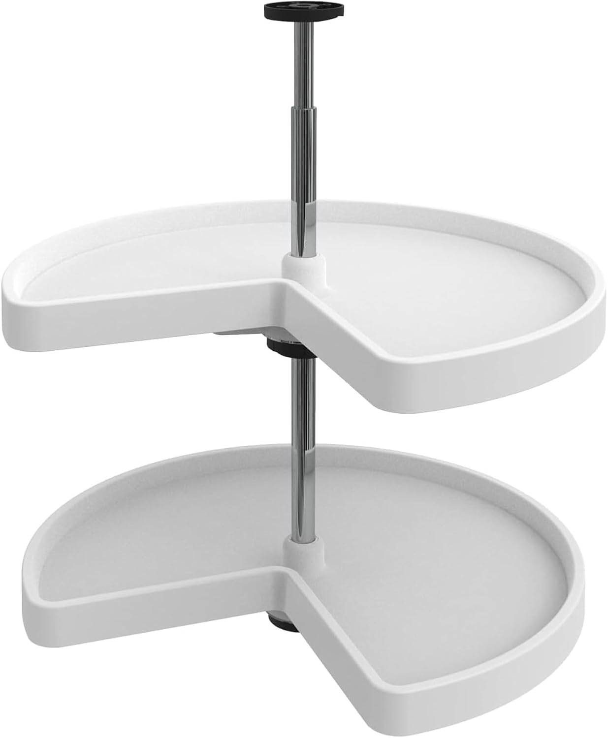 Collinets Industries, Polymer Lazy Susan Set, Kidney Circle, White Cabinet Organizer. Premium ...