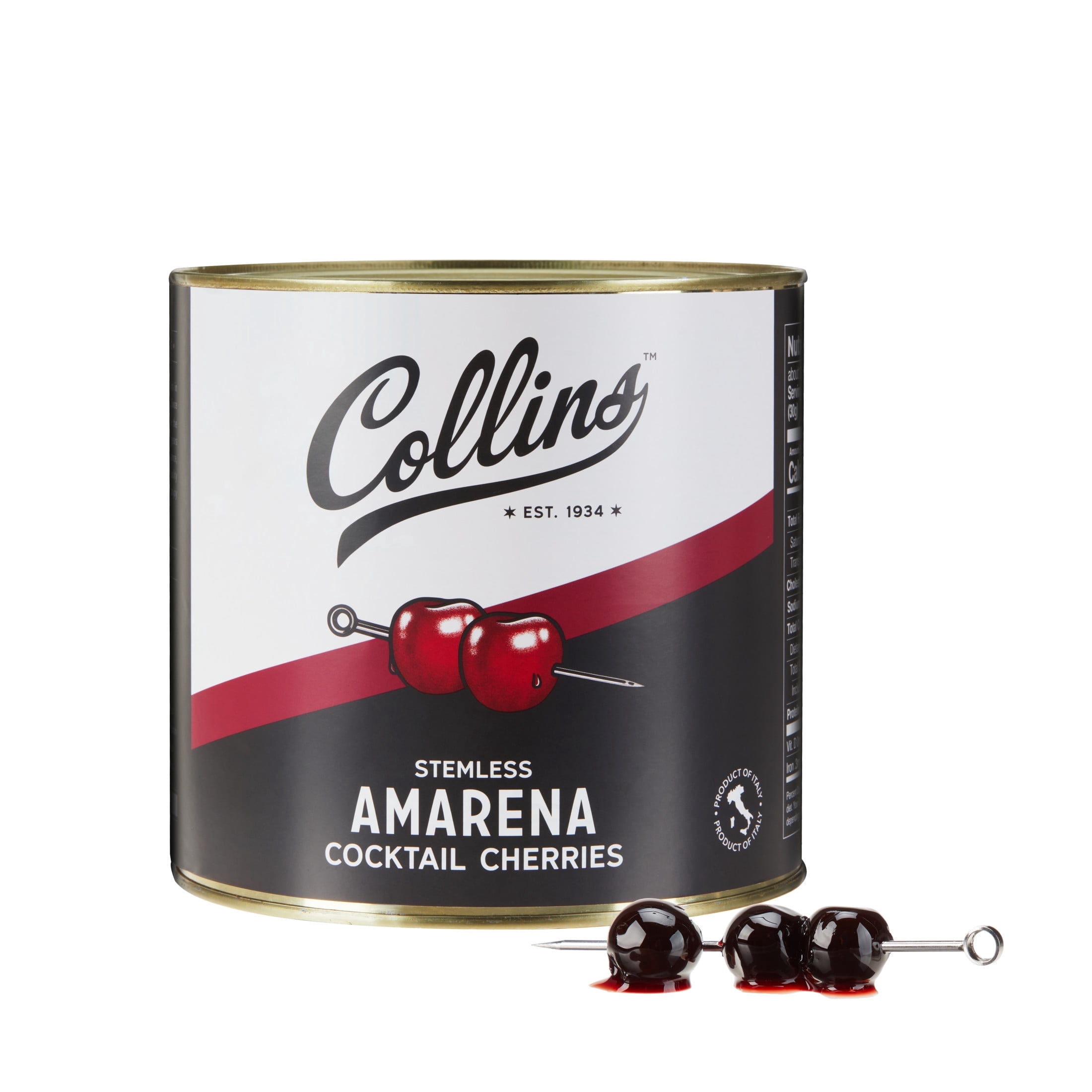 Collins Amarena Cherries with Cherry Juice, Cocktail Garnish for Bars ...