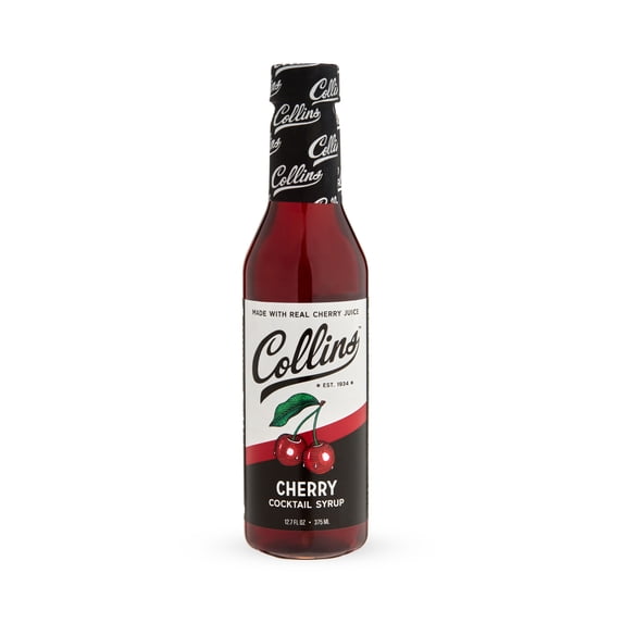 Collins 12.7 oz. Cherry Cocktail Syrup, Quality Grenadine Drink Flavor ...