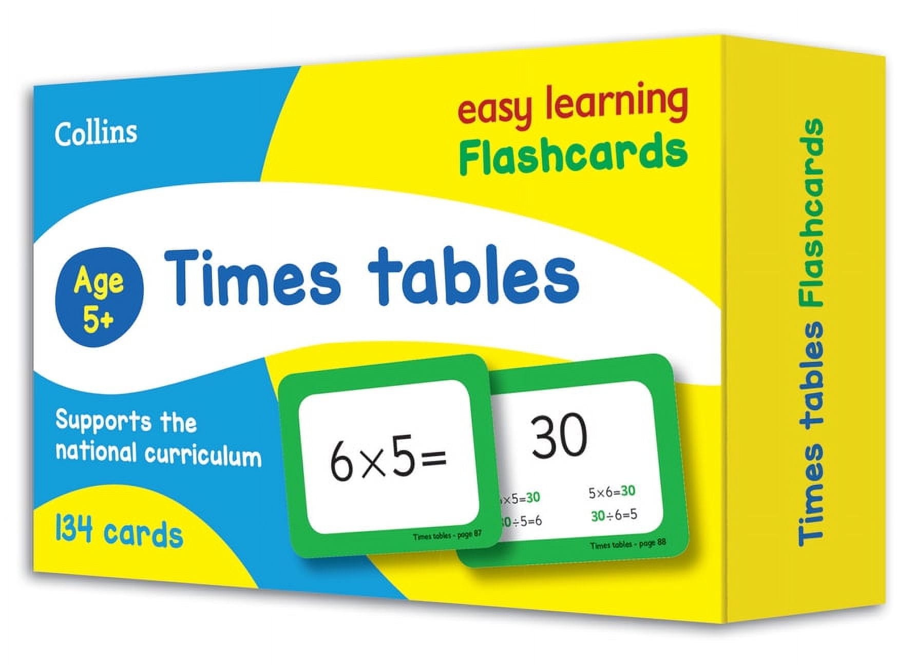 Collins Easy Learning Ks2 Times Tables Flashcards, (Paperback ...