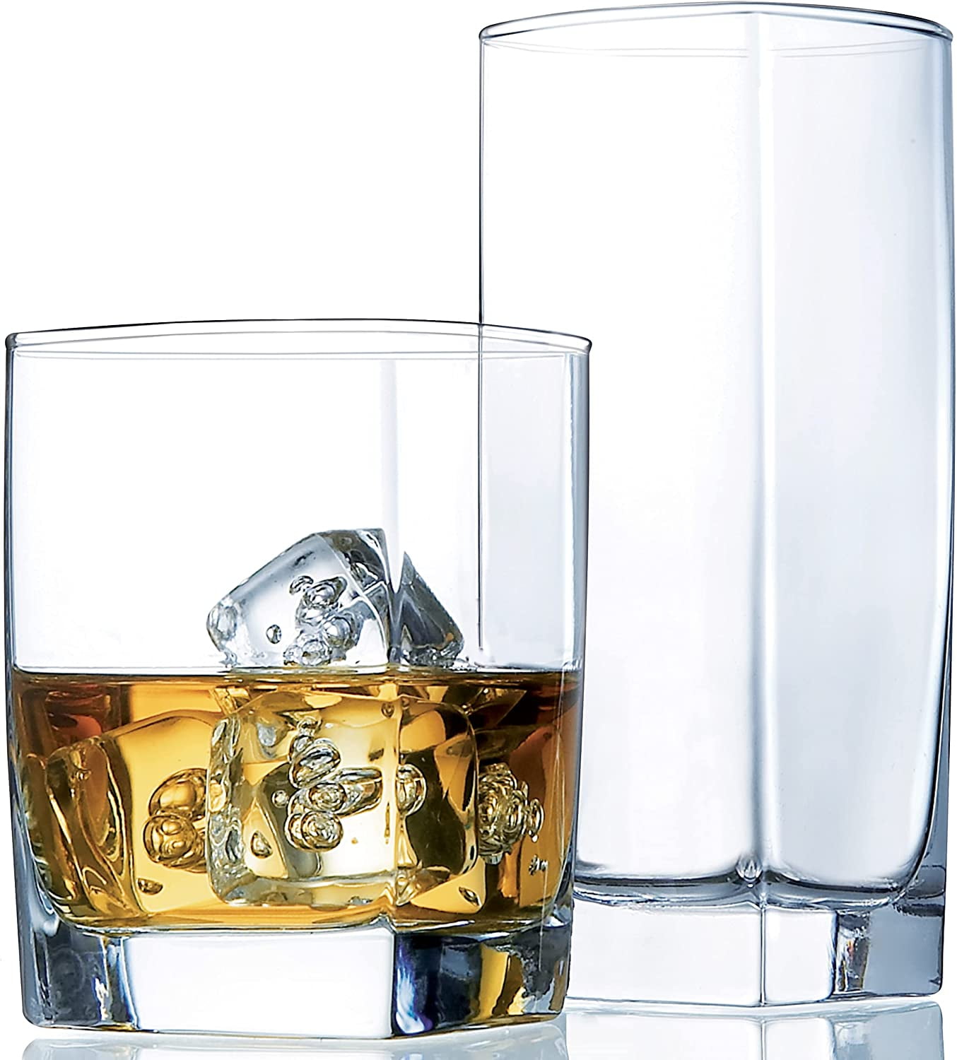 Collins Everyday Drinking Glasses Set of 16 Drinkware Kitchen Glasses ...