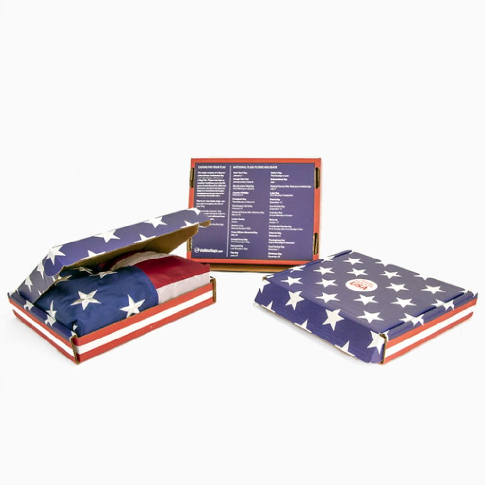 Collins Flags - US Flag Gift Box Kit - 3x5 Nylon Flag w/Box - Walmart.com