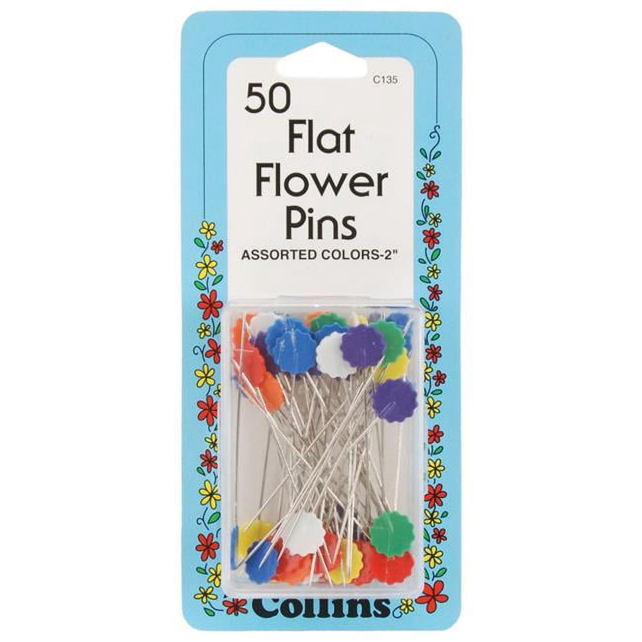 Collins Flat Flower Pin Multi 50pc - Walmart.com