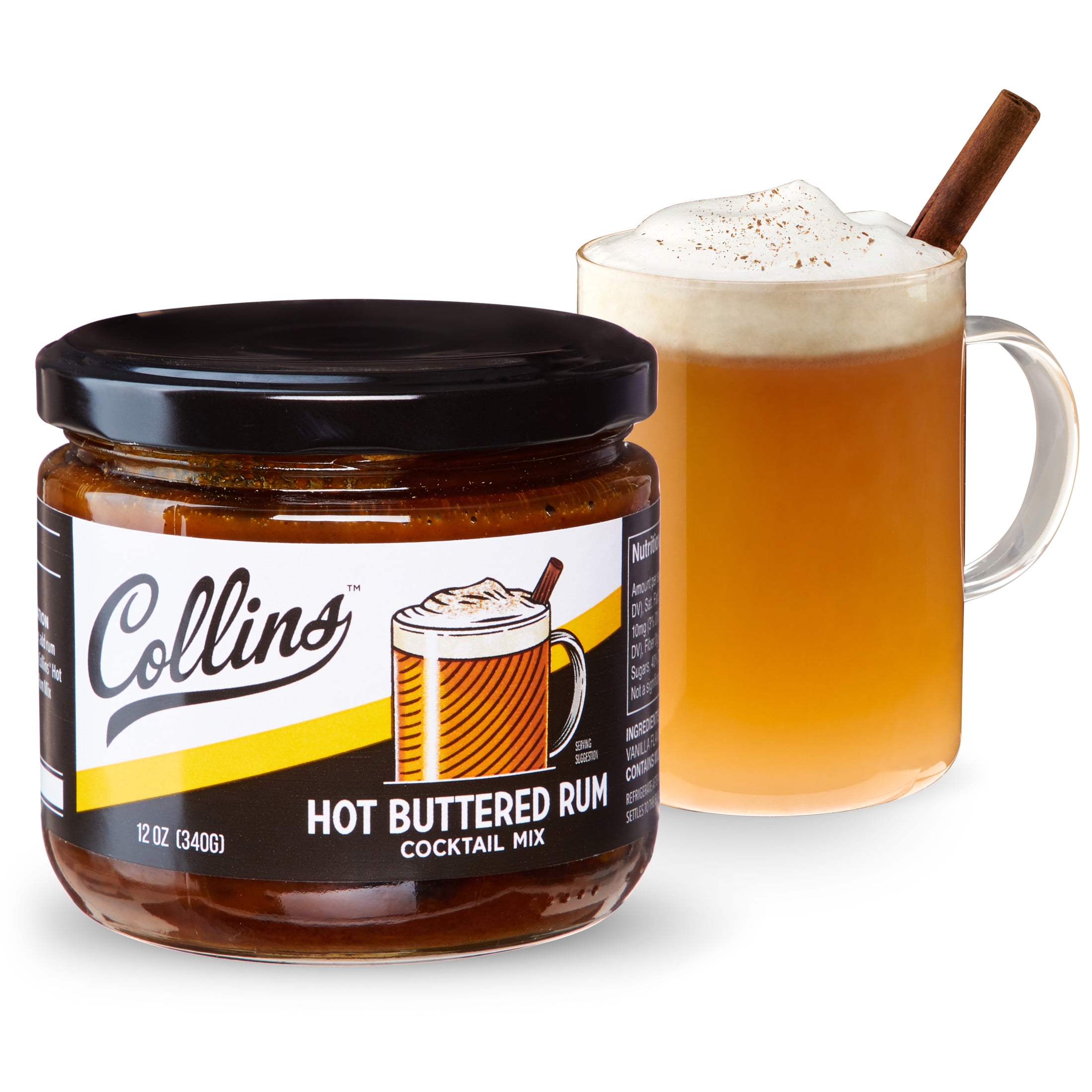 Collins Single Bottle Hot Buttered Rum Mix, Brown Sugar & Butter ...