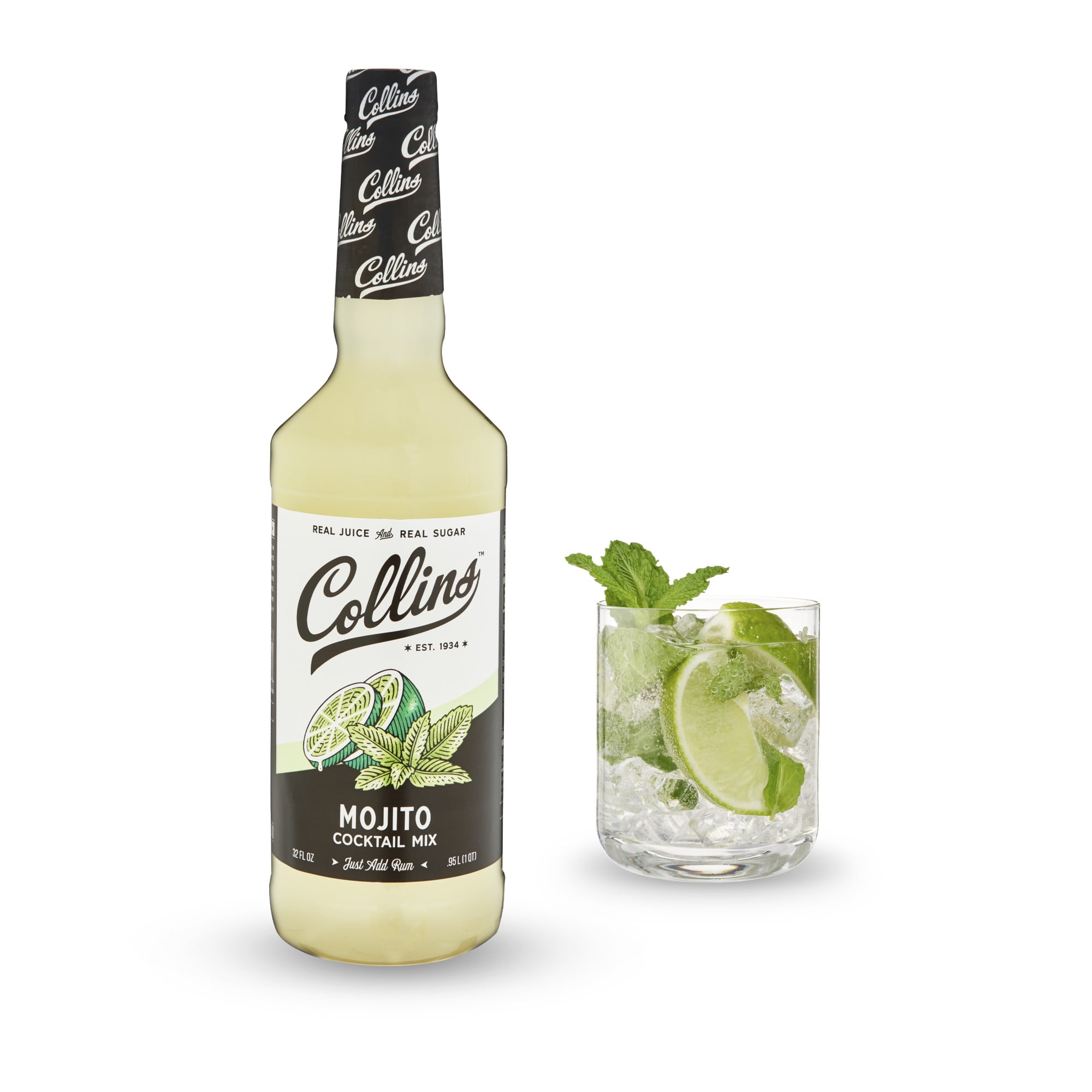 Collins Mojito Mix - Made With Real Lime & Lemon Juice with Natural ...