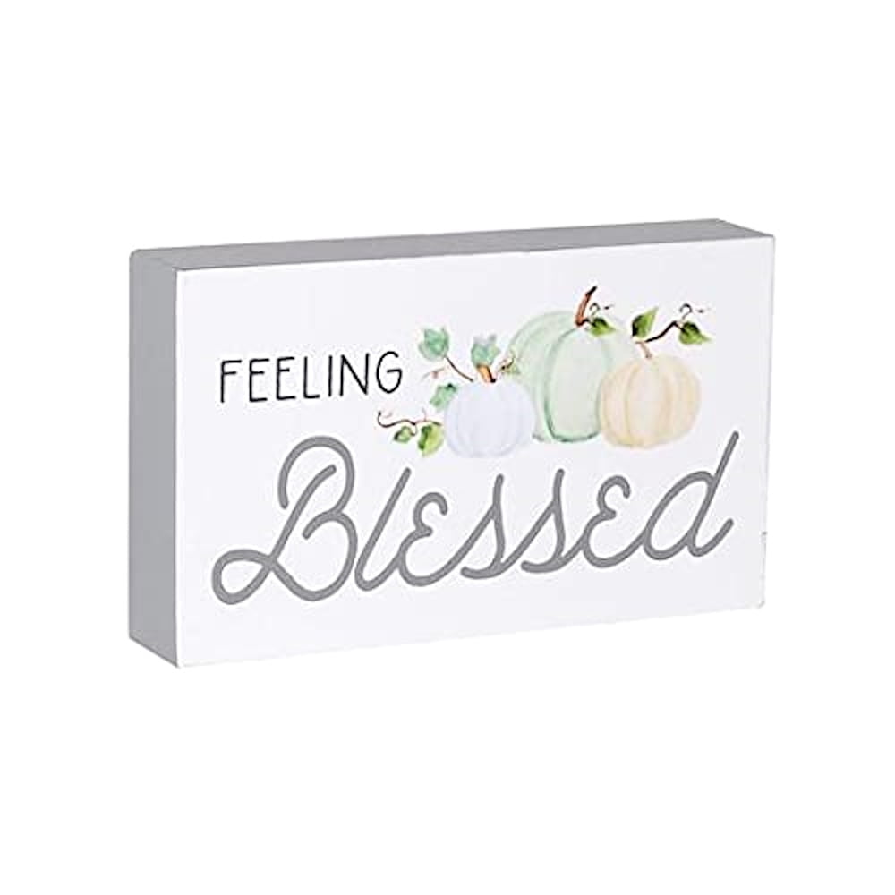Collins Painting 'Feeling Blessed' Mini Pumpkin Block Sign - Small ...