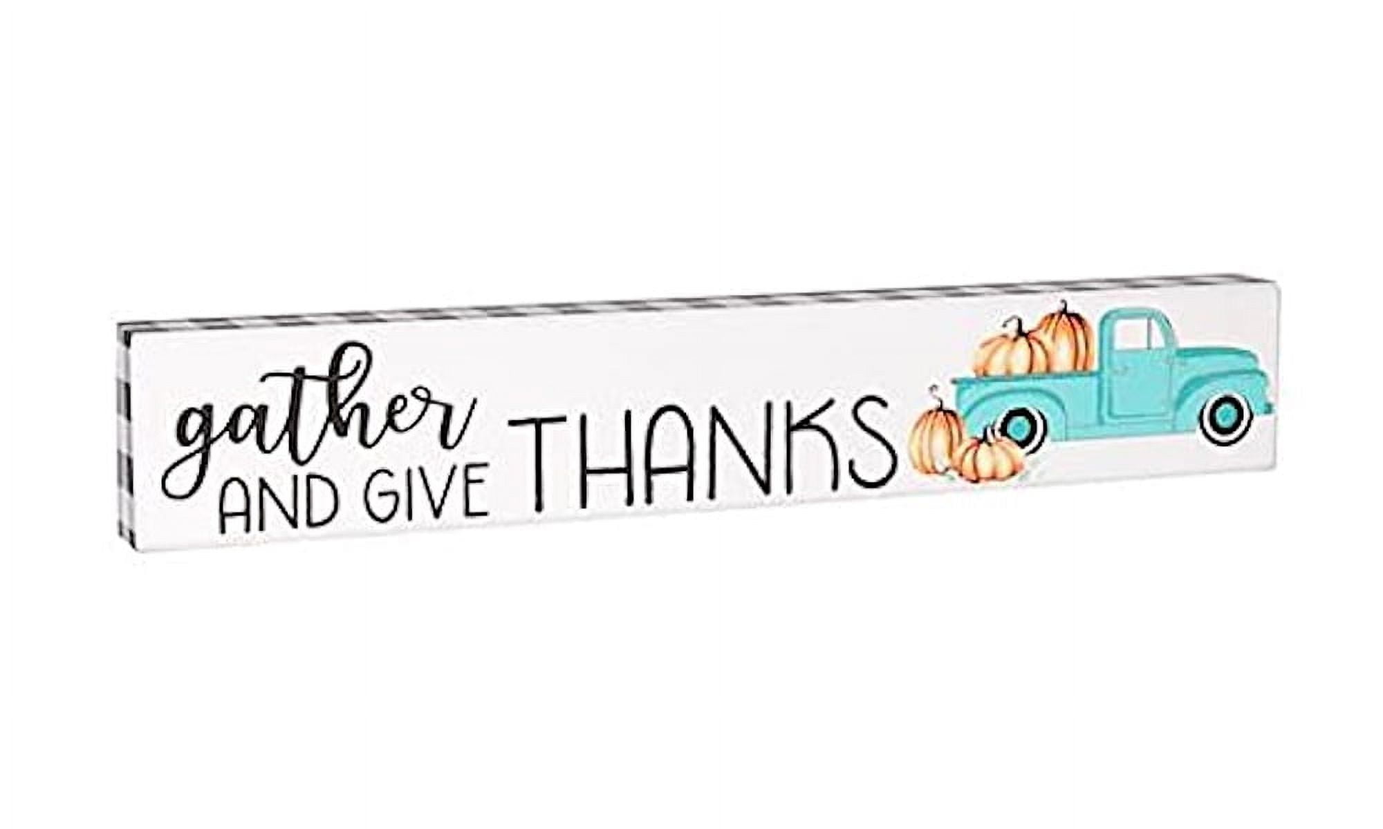 Collins Painting Pumpkin Pickup Truck "Gather and Give Thanks" Shelf ...