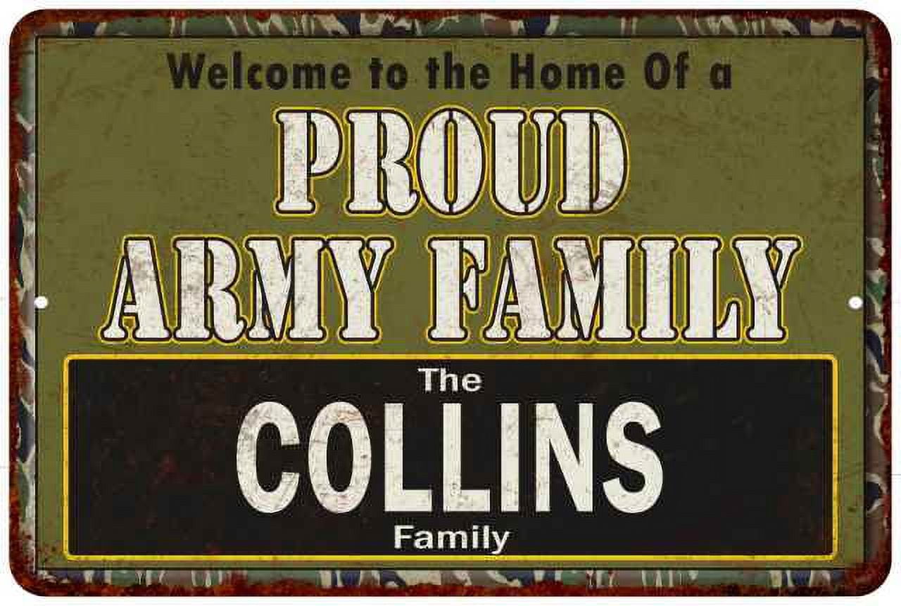 Collins Proud Army Family Gift 8x12 Metal Sign 208120023052 - Walmart.com