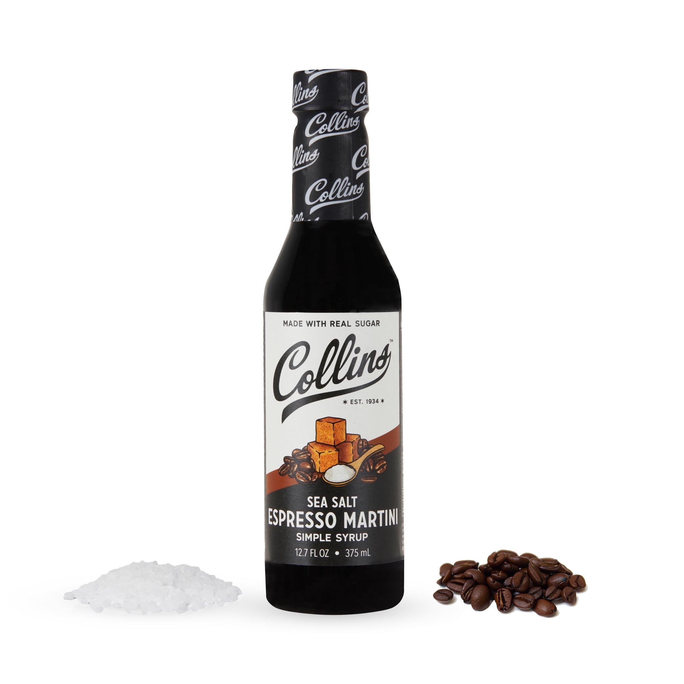 Collins Sea Salt Espresso Martini Syrup for Cocktails, Dessert, 12.7 oz ...