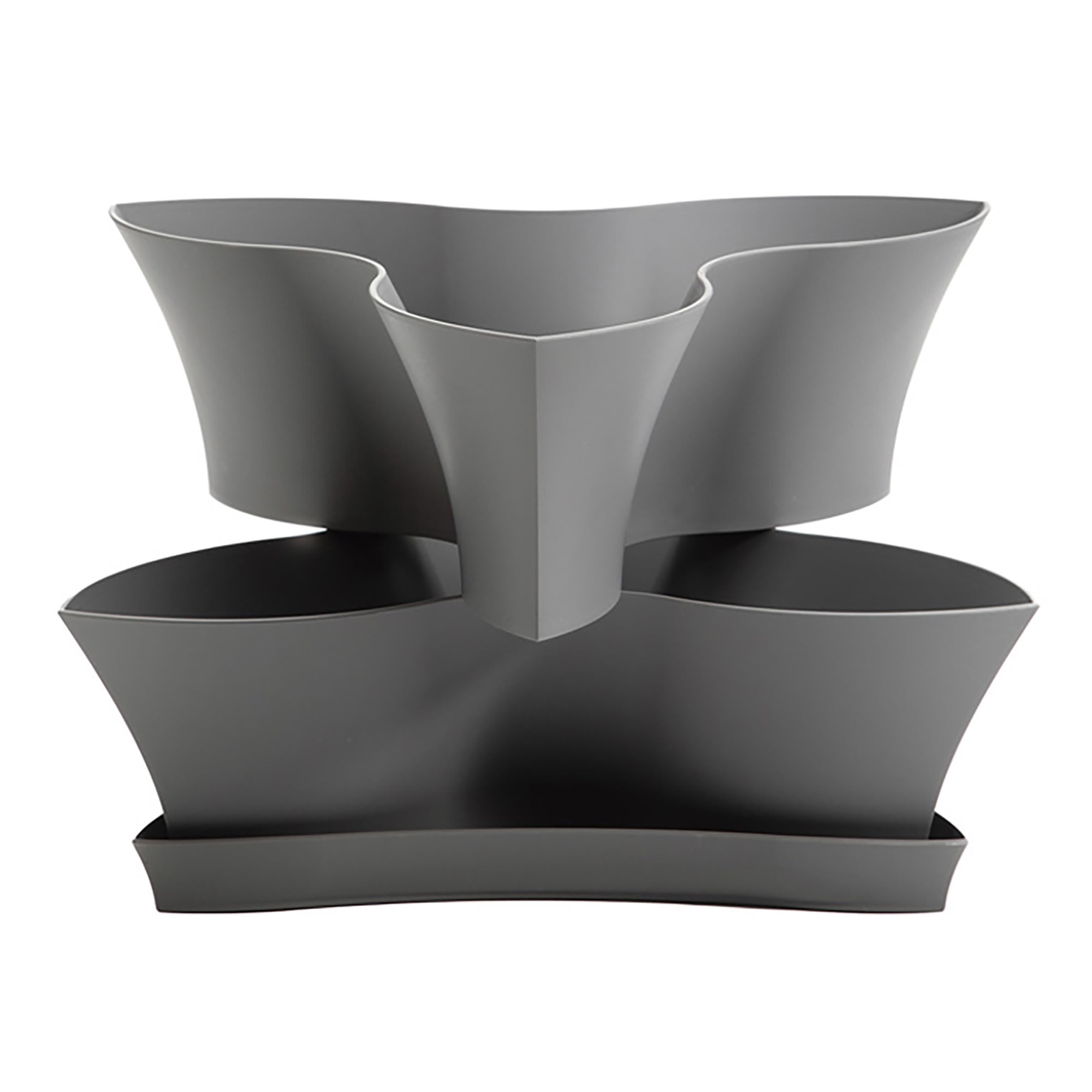 Collins Stackable Garden 16" Resin Charcoal 2 Level Planter - Walmart.com