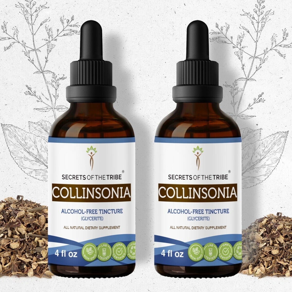 Secrets Of The Tribe Collinsonia Tincture Dietary Supplement, Natural ...