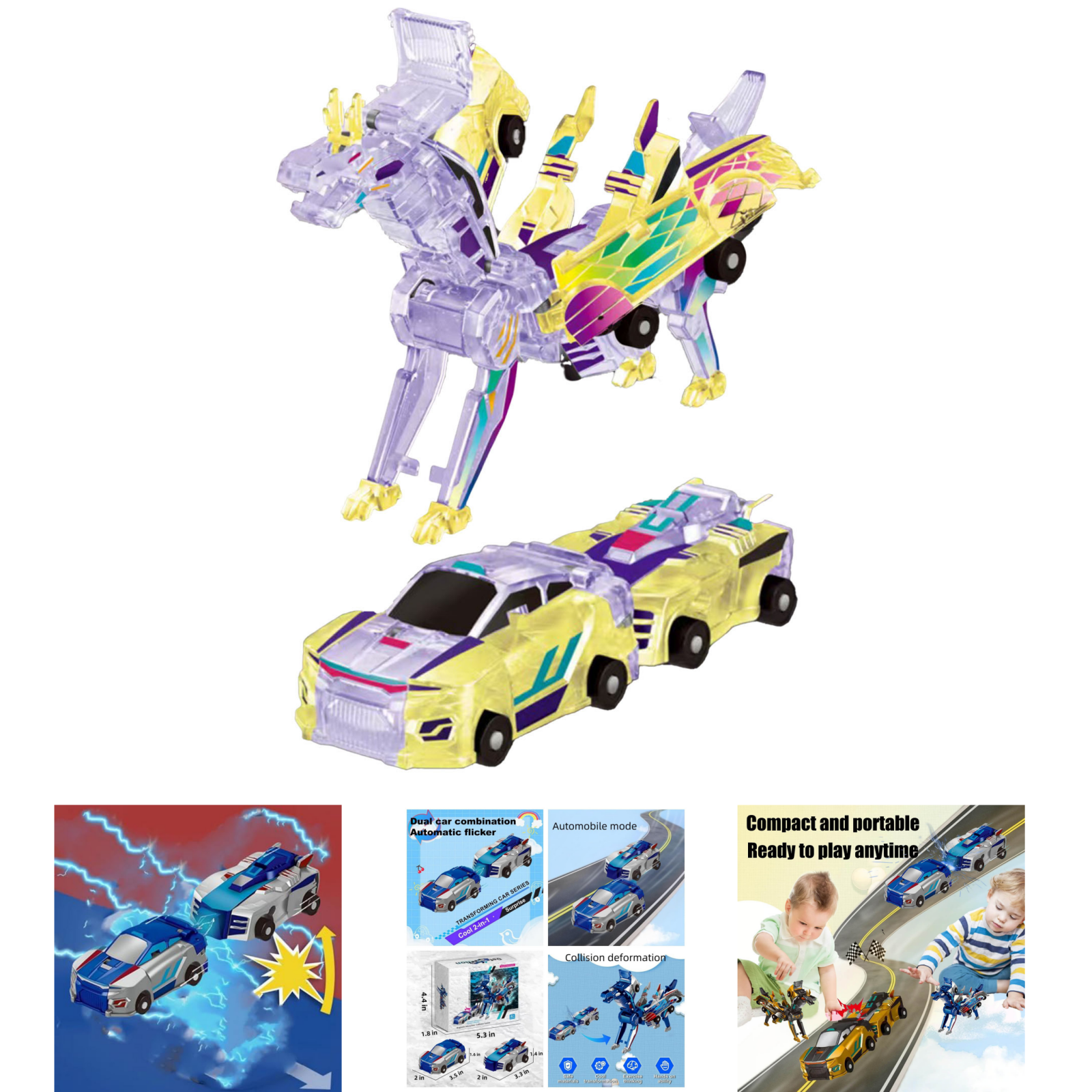 Collision Deformation Transform Car - 2025 Latest Transform Unicorn Car ...