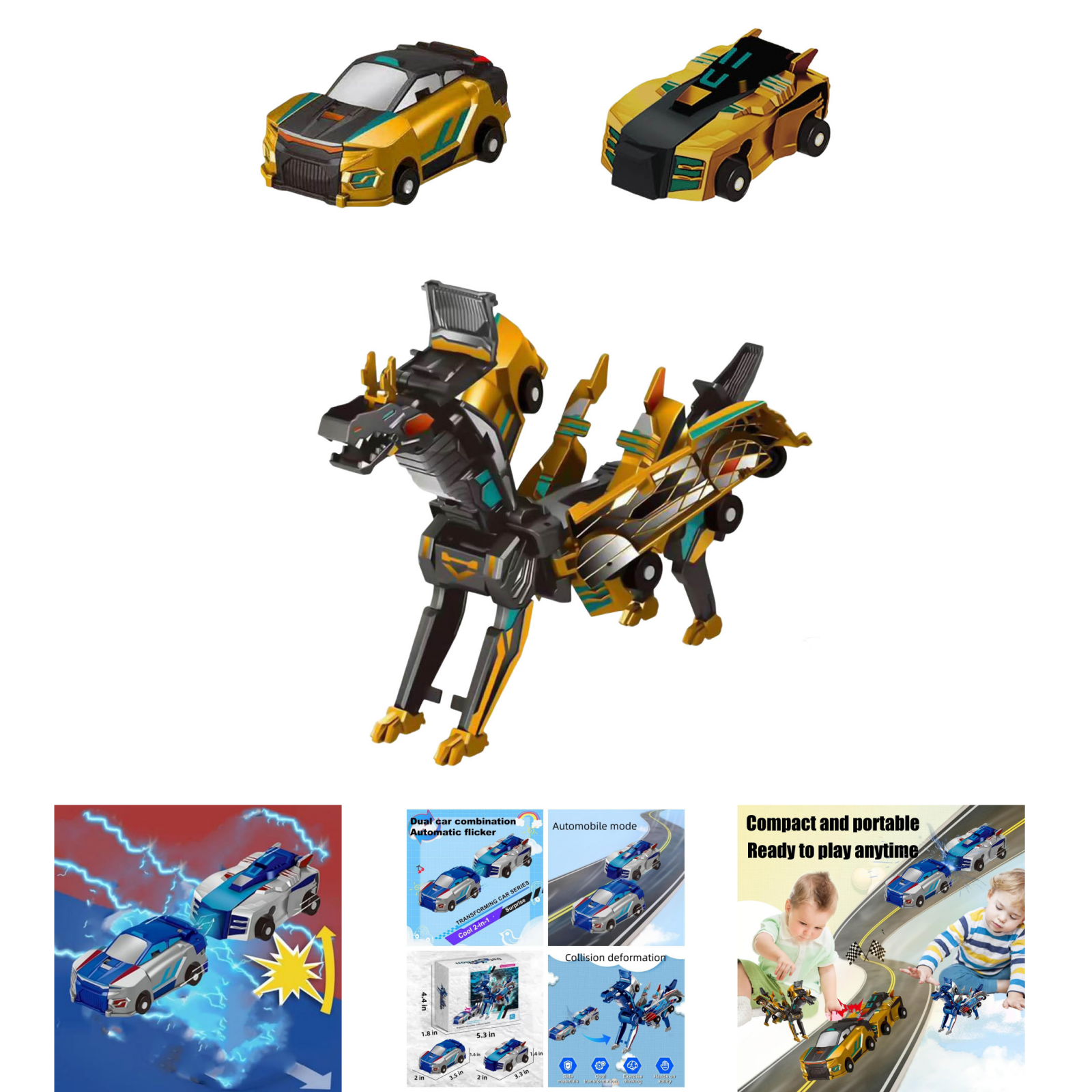 Collision Deformation Transform Car - 2025 Latest Transform Unicorn Car ...