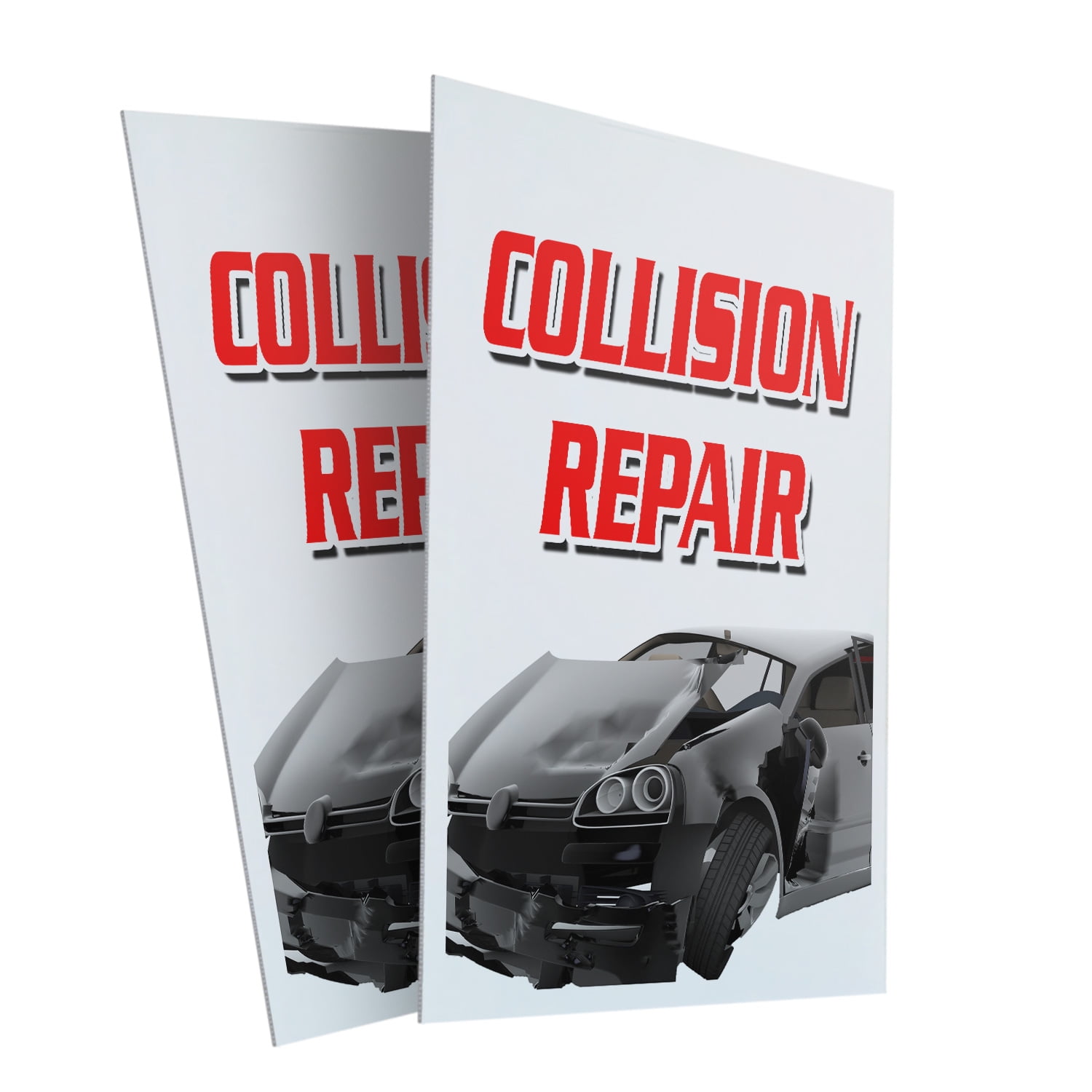 Collision Repair (2-PACK) 24" x 36" Plastic Signs | Sign Insert 4mm ...