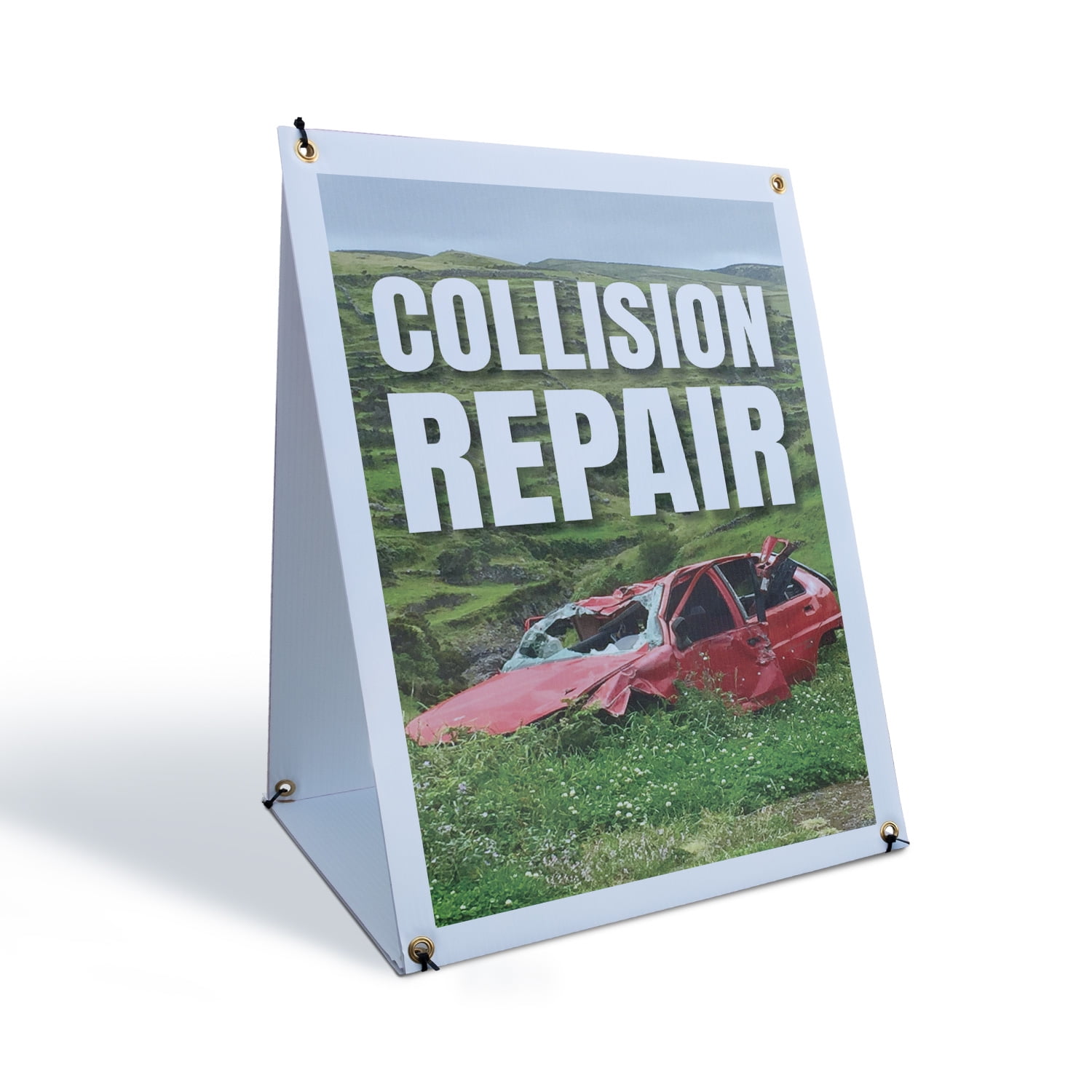 Collision Repair Sidewalk Sign 18 Inch x 24 Inch A-Frame Images On Both ...