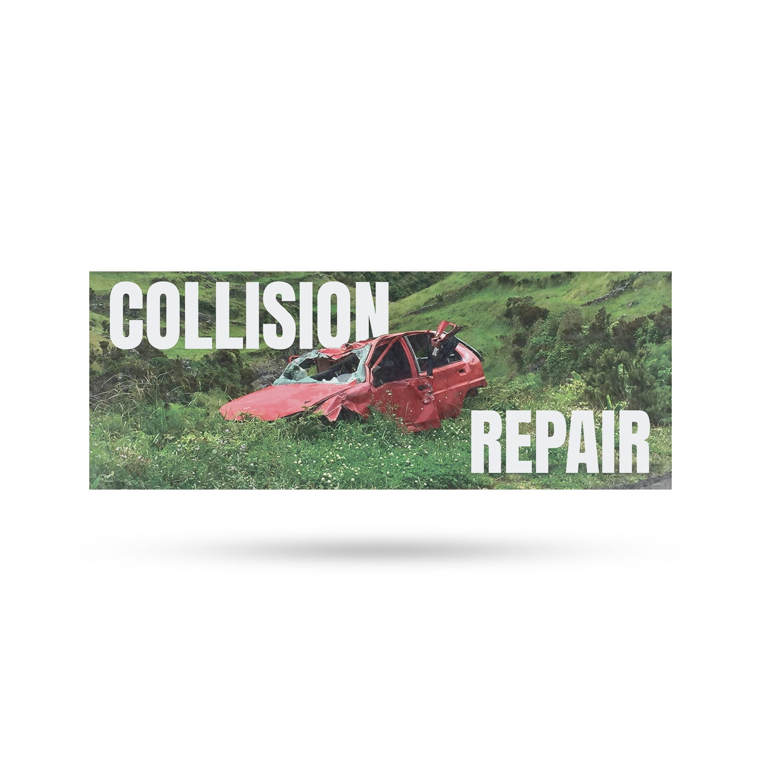 Collision Repair Vinyl Decal 24 Inch x 9 Inch Weatherproof Heavy-Duty ...