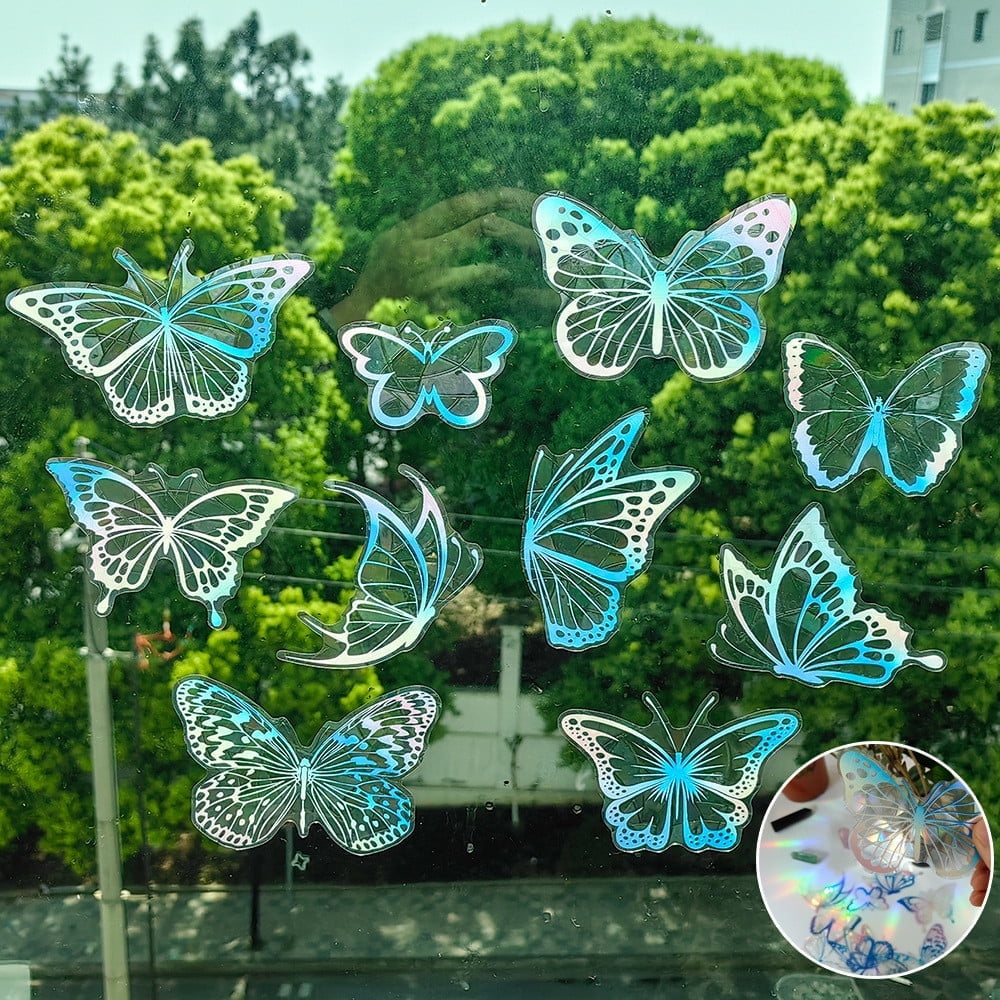 Collision Window Decals, Non Adhesive Bird Strike Stickers, Clear Glass ...