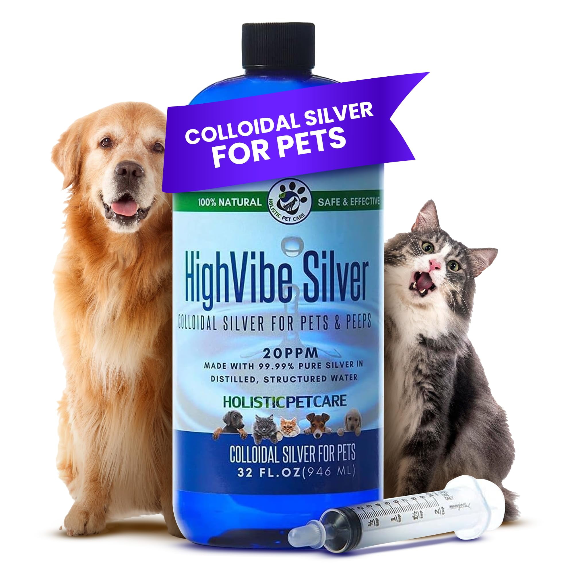 Colloidal Silver for Dogs & Cat ATT1Wound Care, Immune Support & Skin ...