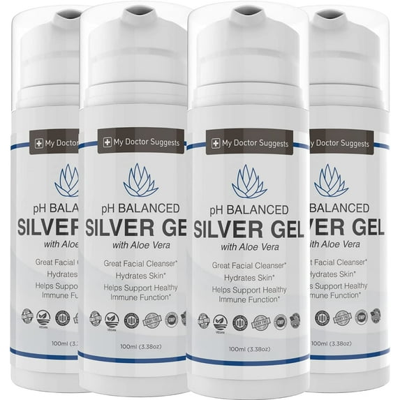 Colloidal Silver Gel with Aloe Vera - 30ppm Silver Gel 3.38 oz, Cuts ...