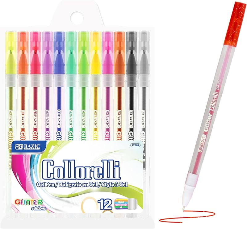 Collorelli Scented Glitter Color Gel Pen, Acid Free Smooth Writing for ...