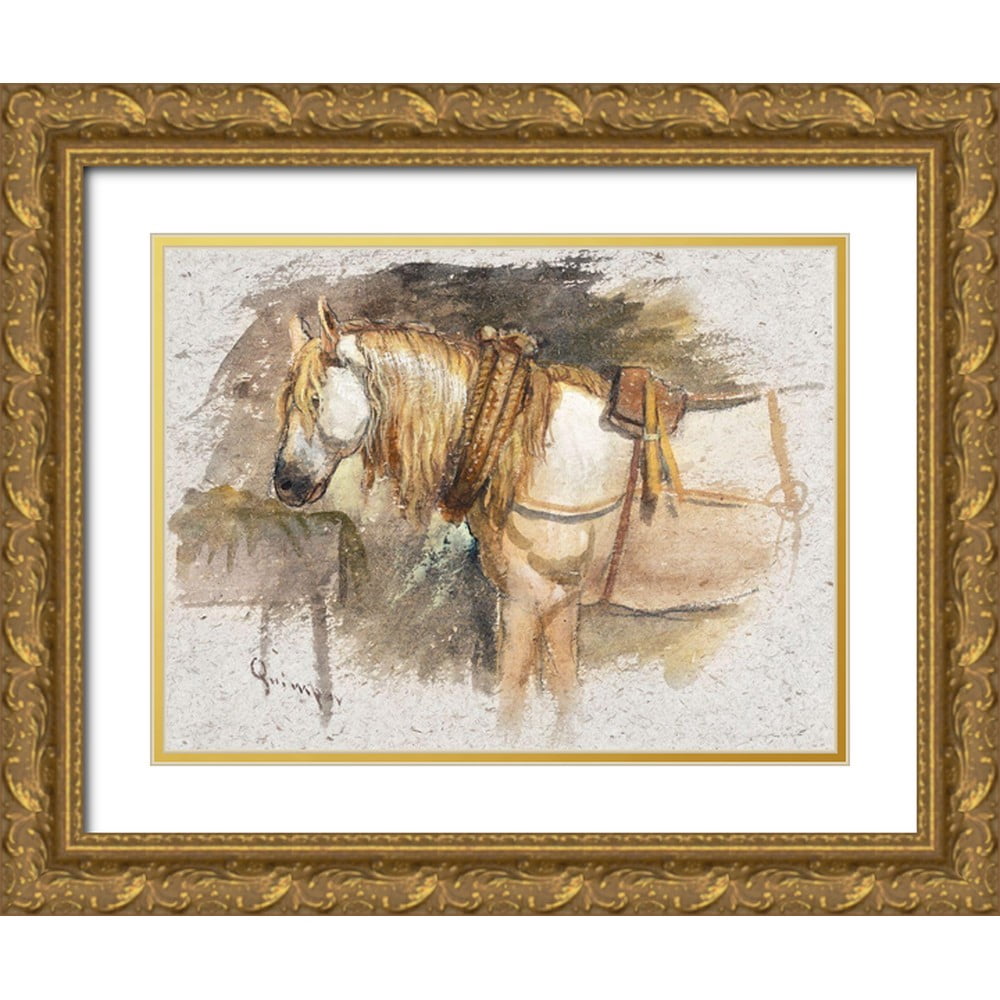 Colman, Samuel 18x15 Gold Ornate Wood Framed with Double Matting Museum ...