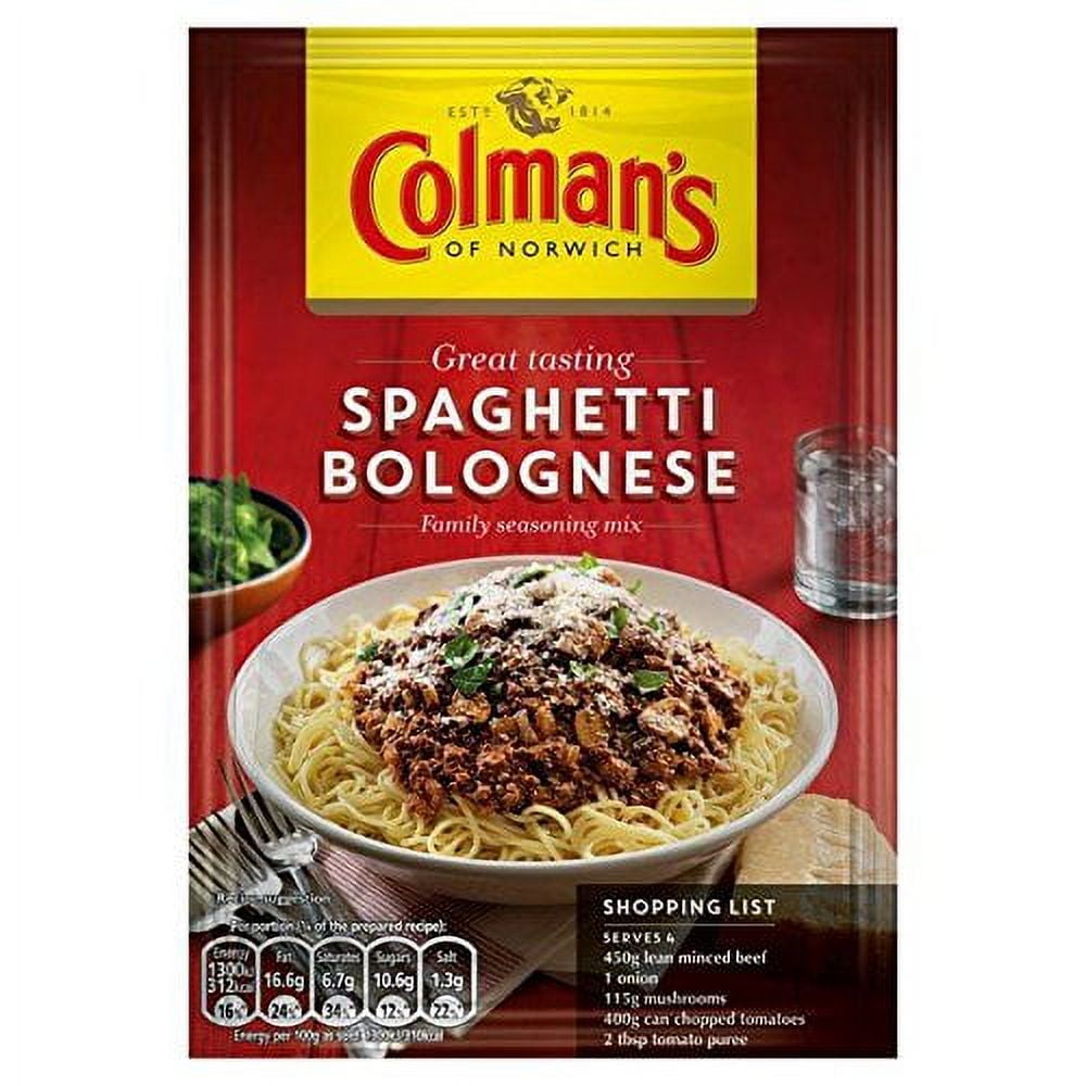 Colman's Spaghetti Bolognese Recipe Mix - 44g - Walmart.com