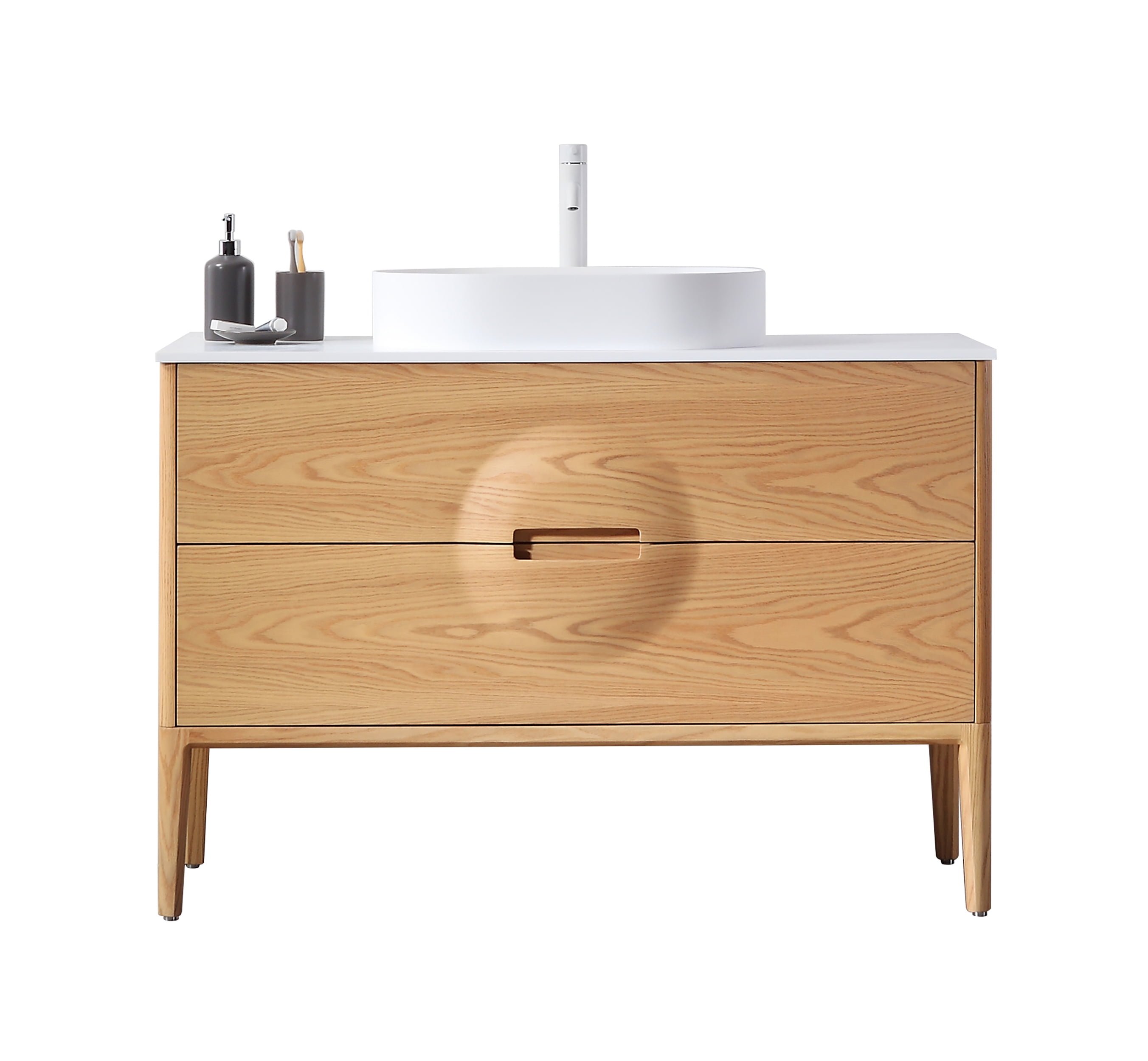Colmar 48" Whitewash Oak Freestanding Bathroom Vanity - Walmart.com