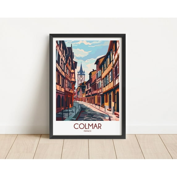 Colmar Poster France Scenic Village Wall Art Decor, Unframed Canvas ...